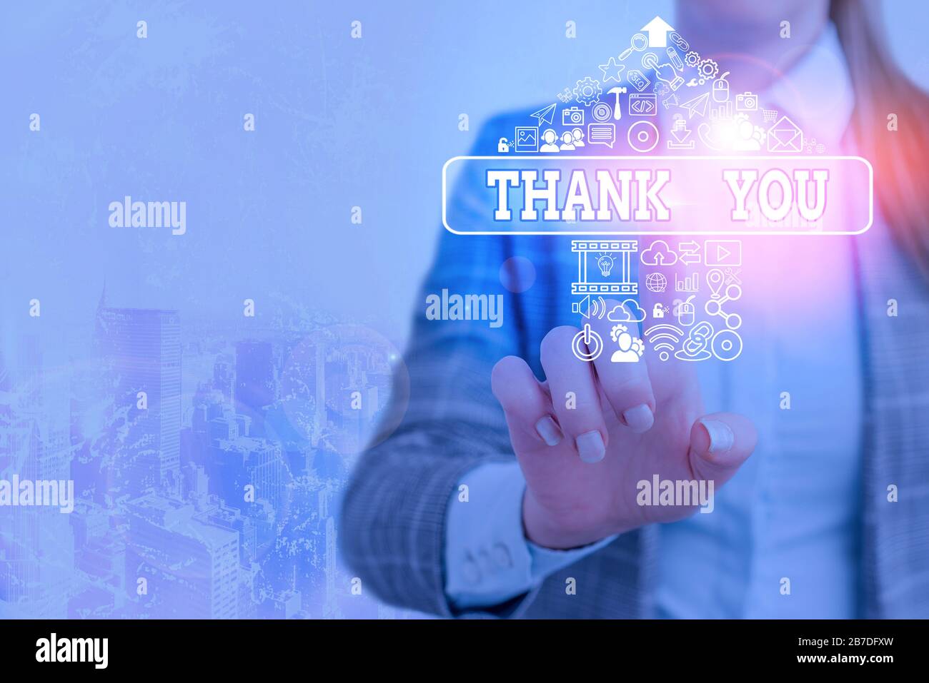 Writing note showing Thank You. Business concept for polite expression ...