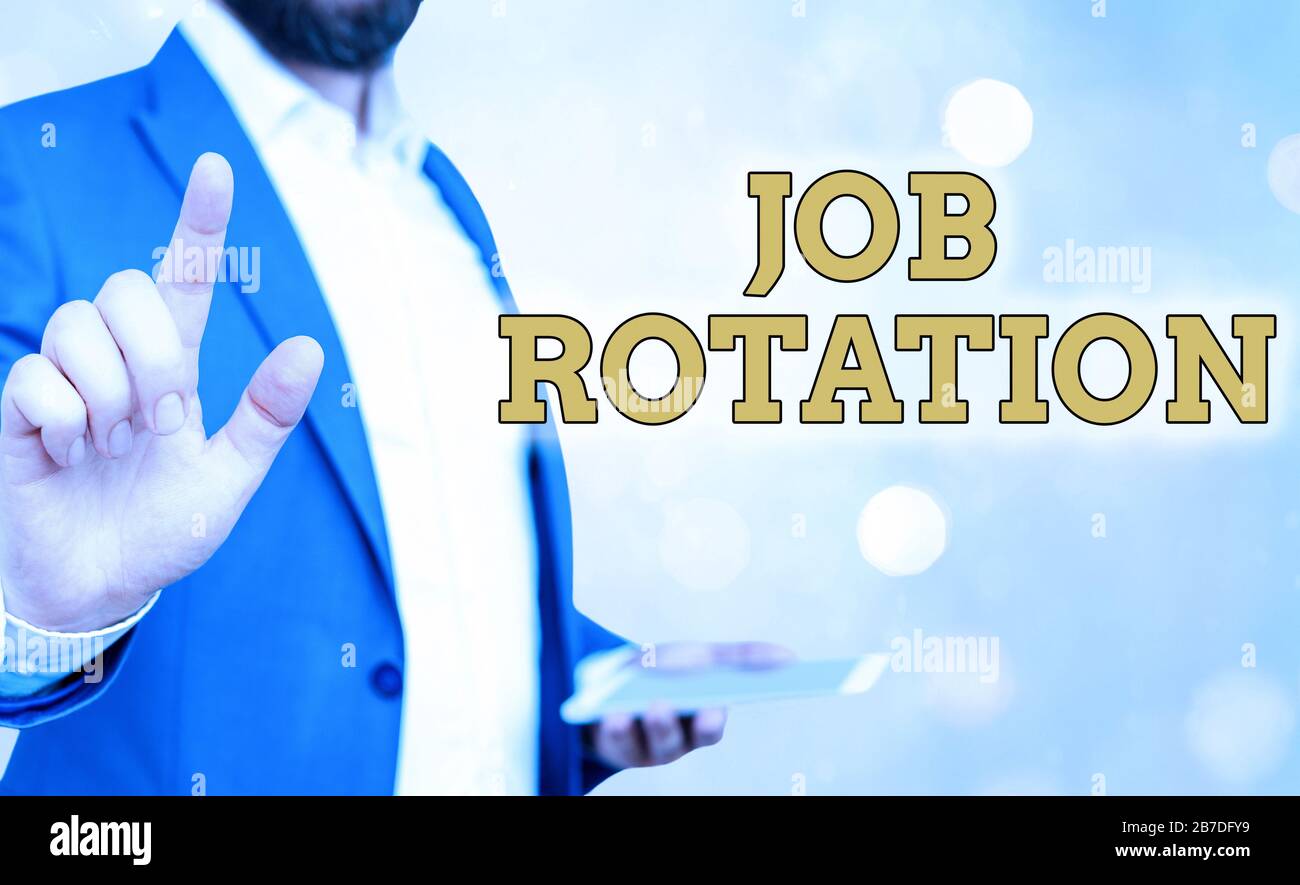 Word writing text Job Rotation. Business photo showcasing the practice ...