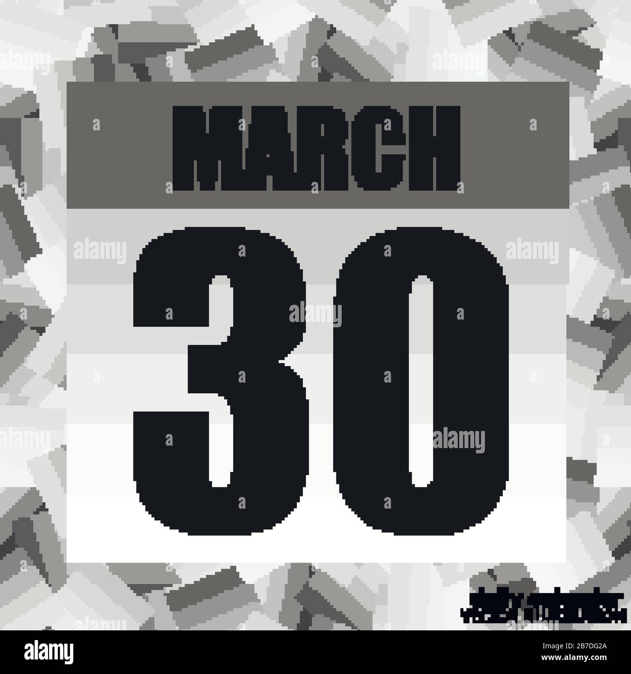 March 30 icon. For planning important day. Banner for holidays and ...