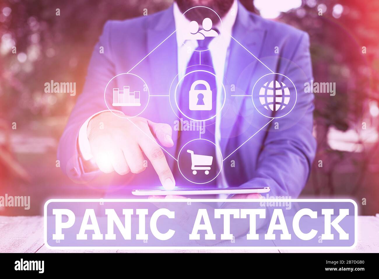 Writing note showing Panic Attack. Business concept for sudden periods ...