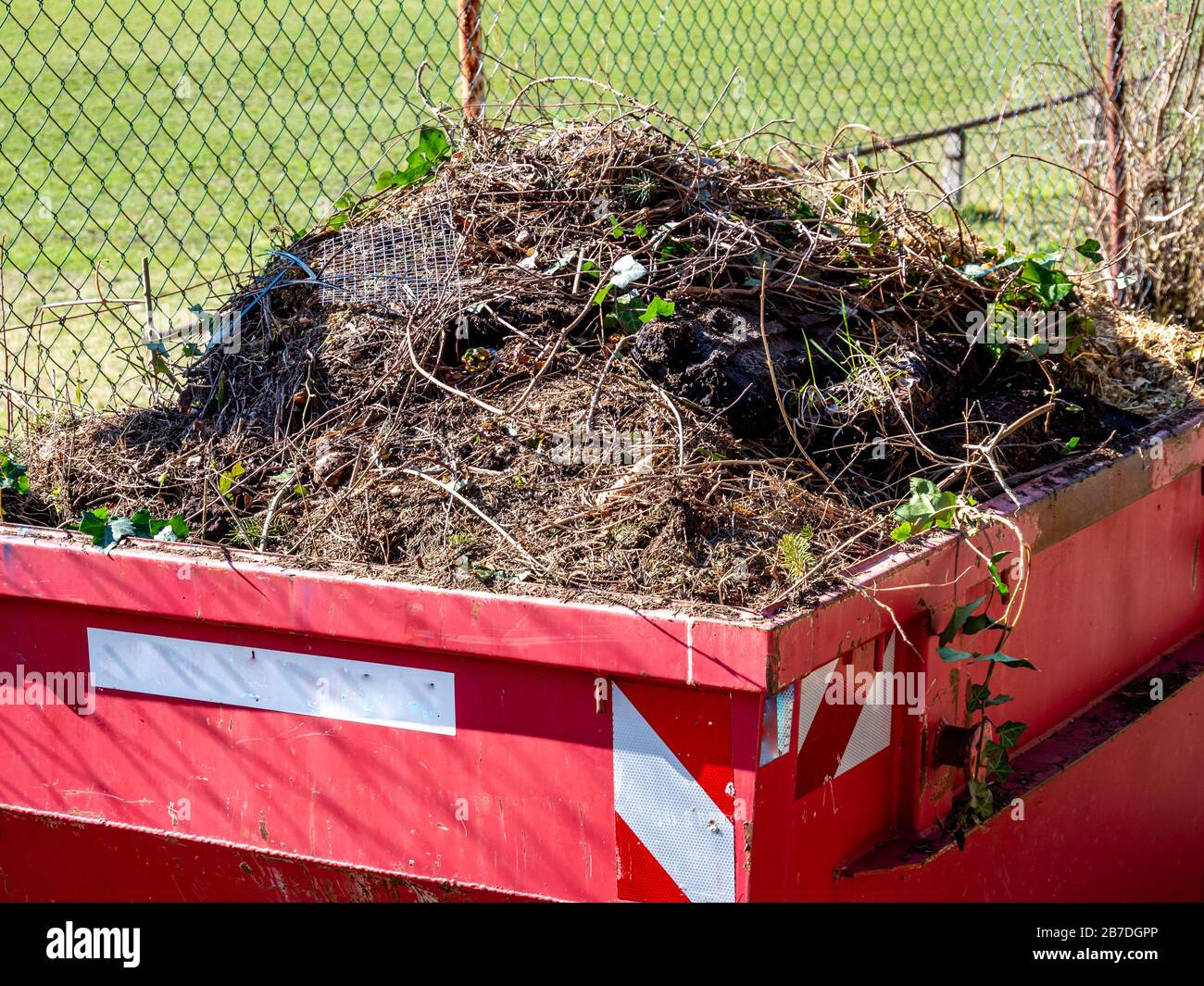 Garden waste in a container Stock Photo - Alamy