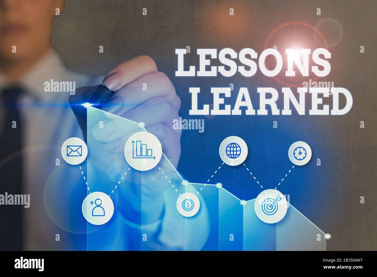 Conceptual hand writing showing Lessons Learned. Concept meaning ...