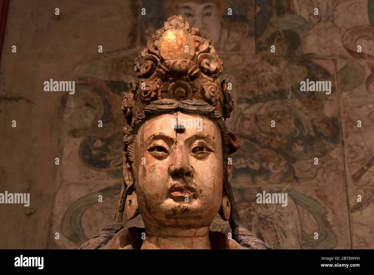 ancient buddah statue detail close up Stock Photo - Alamy