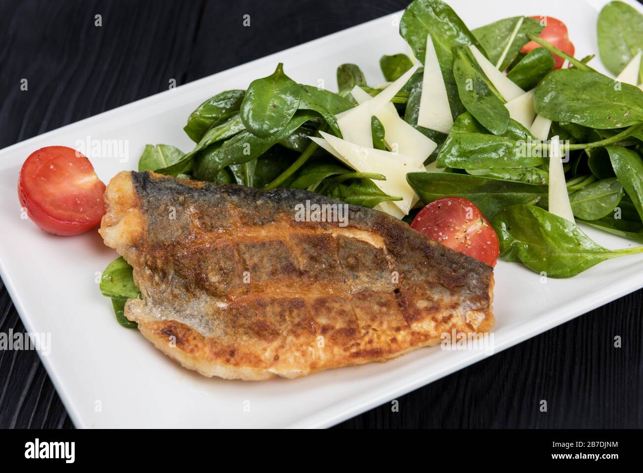 Grilled Dorado fish fillet Stock Photo - Alamy