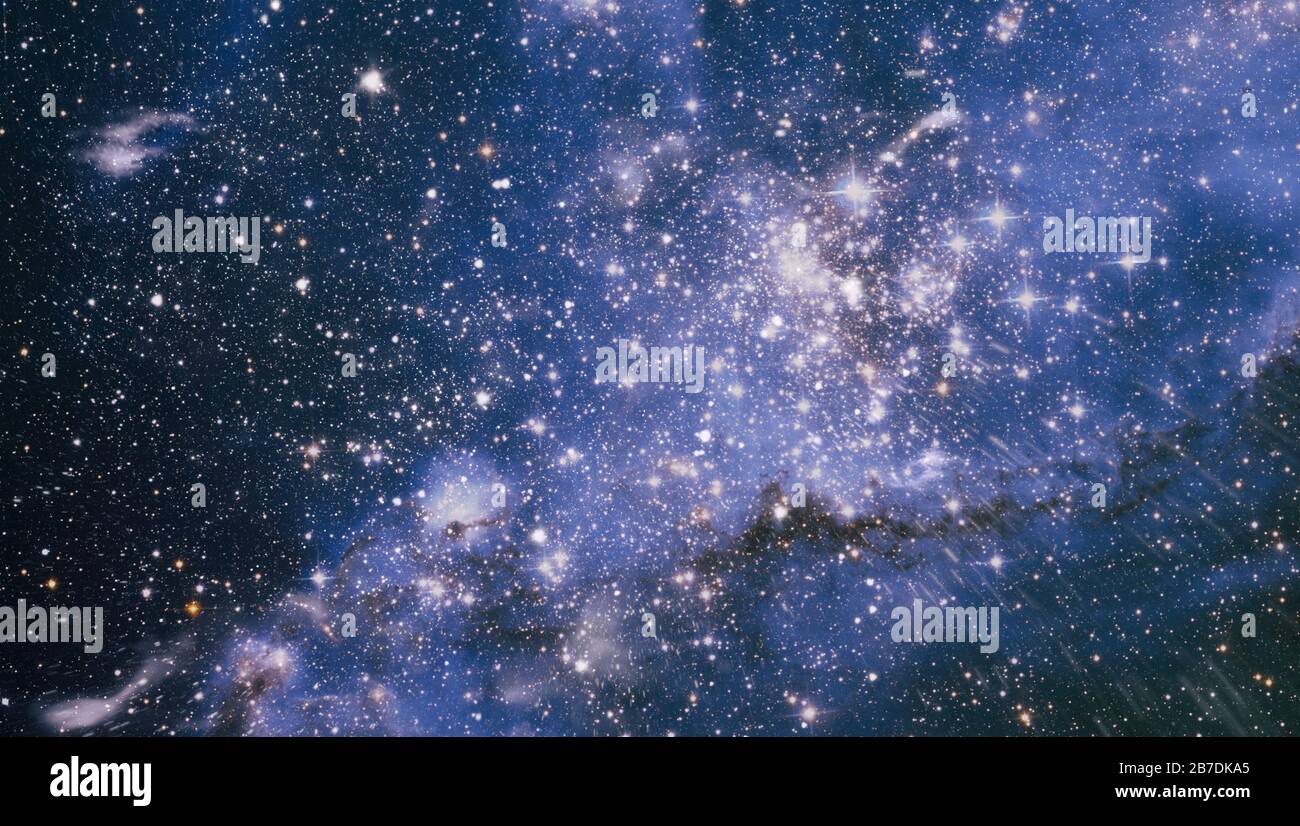 Stars and galaxies in deep space showing the beauty of space ...