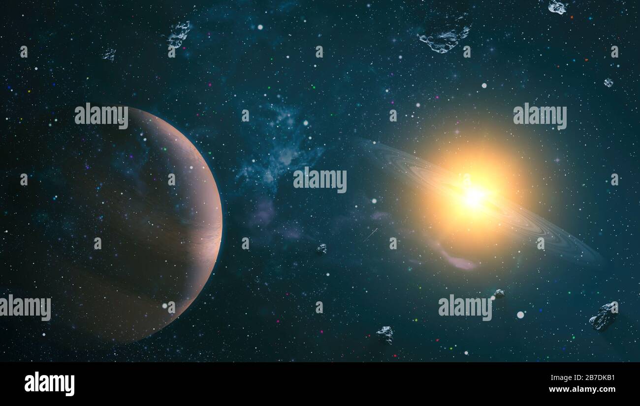 Stars and galaxies in deep space showing the beauty of space ...