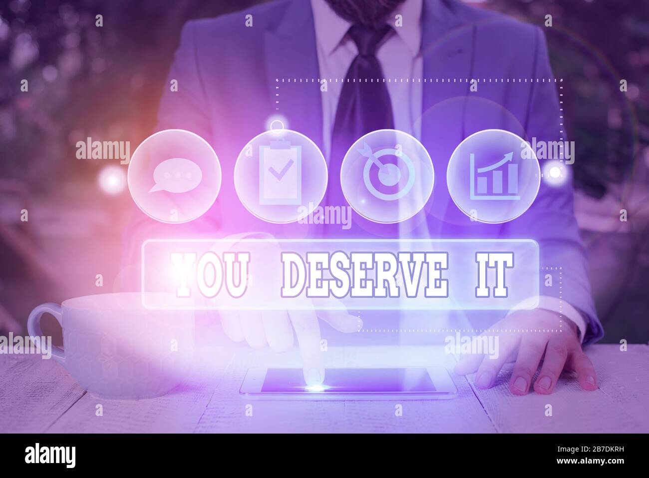 Conceptual hand writing showing You Deserve It. Concept meaning should ...
