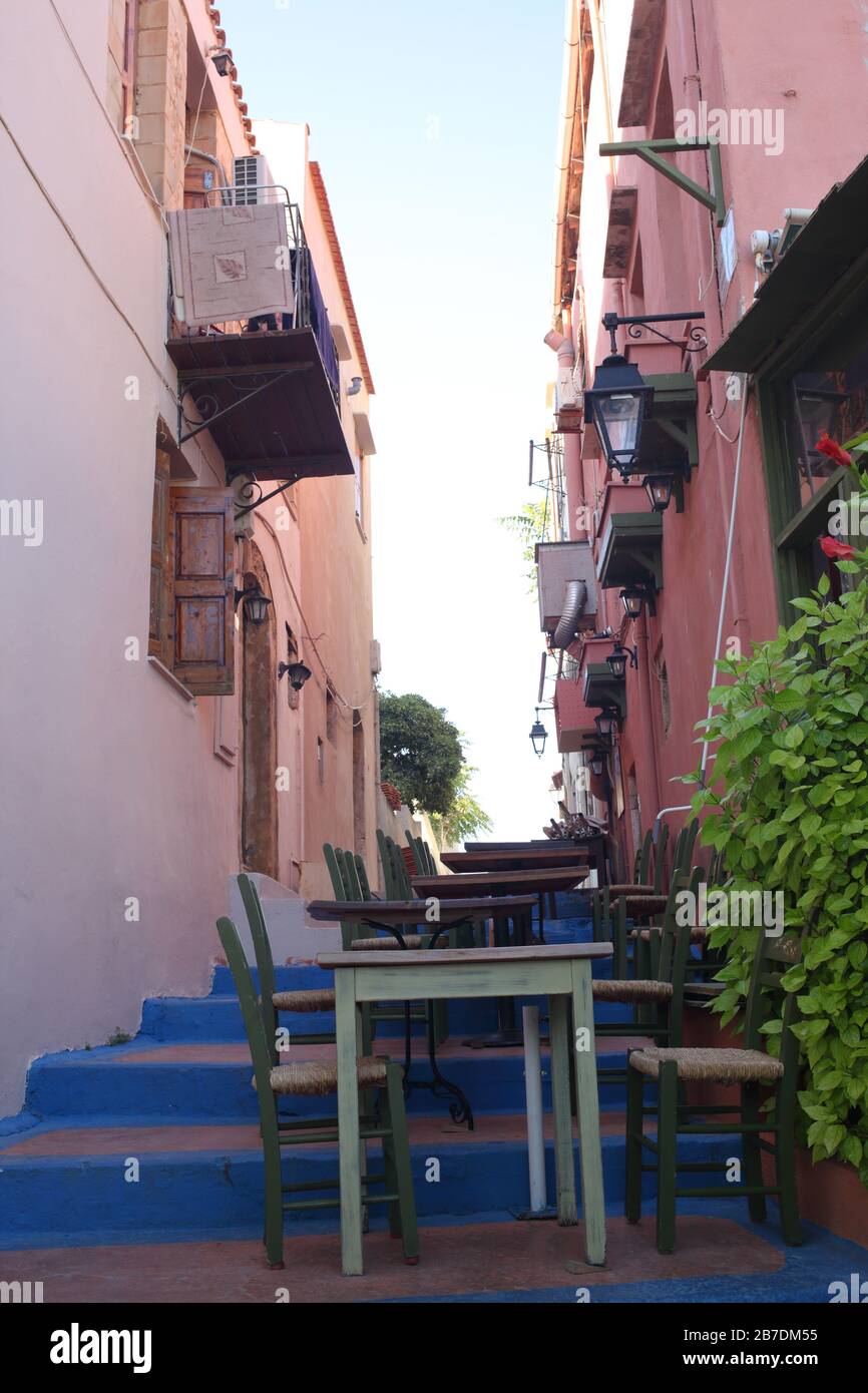 Greek buildings (Crete Stock Photo - Alamy