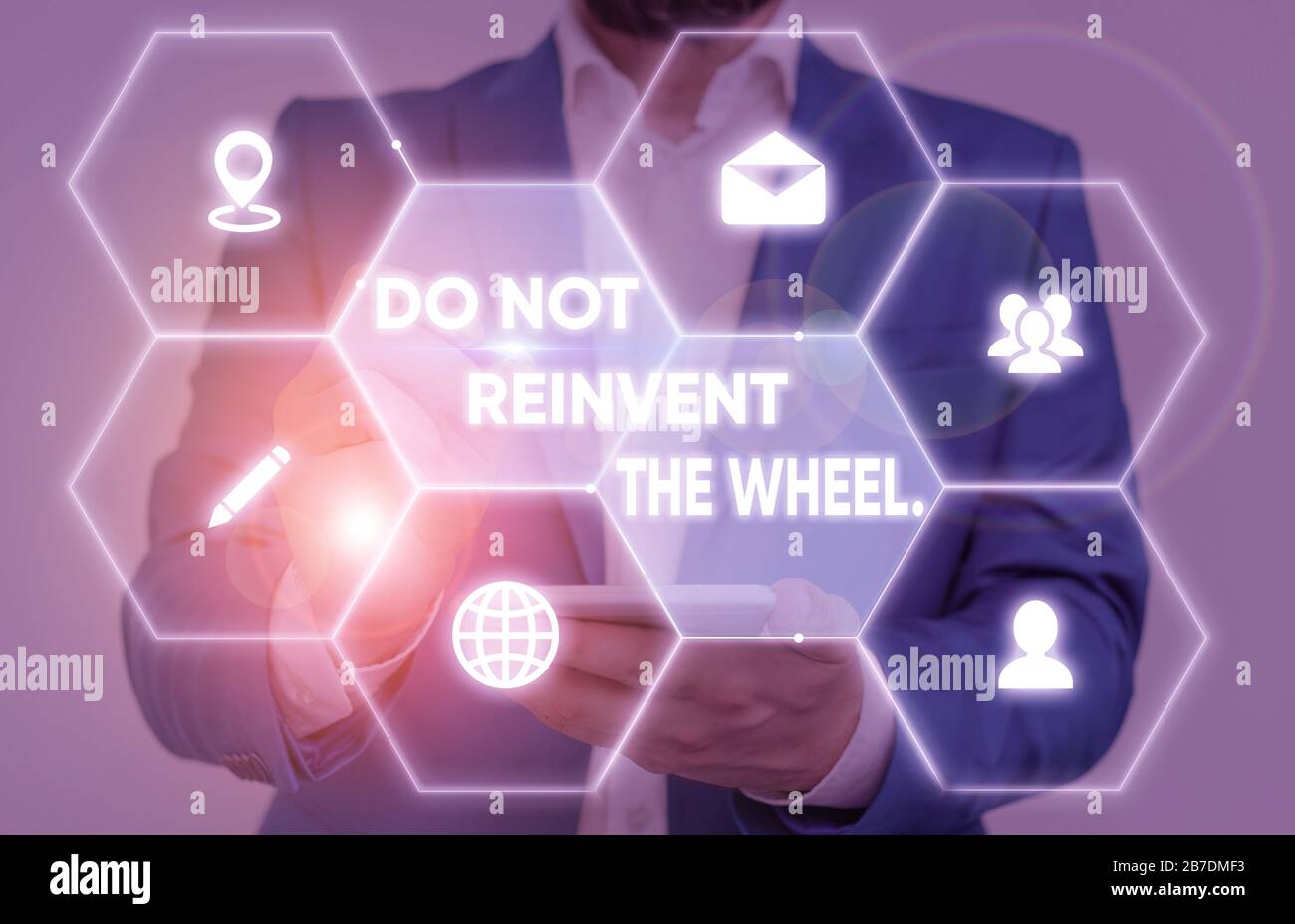 Handwriting text Do Not Reinvent The Wheel. Conceptual photo stop ...