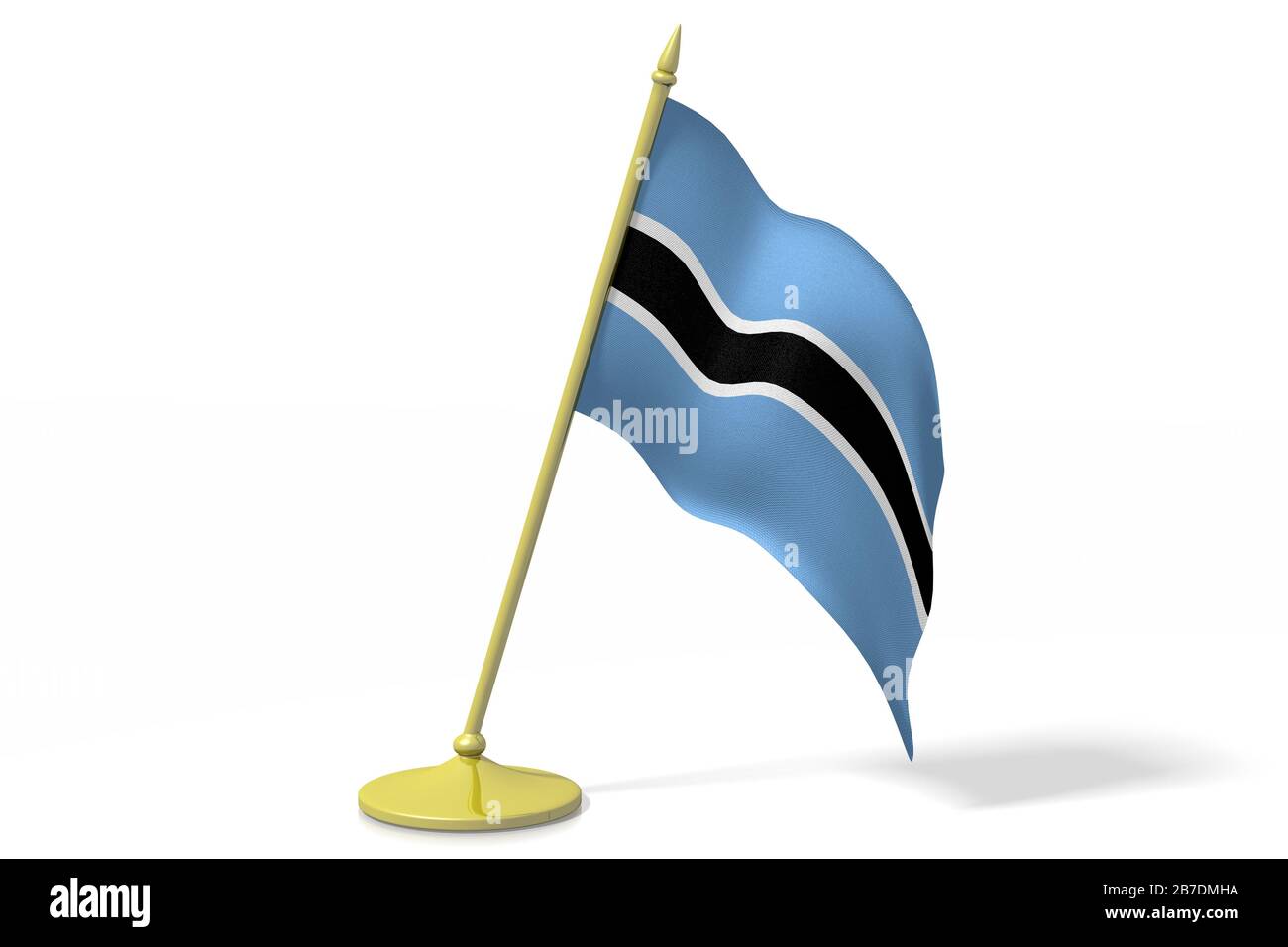 3D flag of Botswana Stock Photo - Alamy