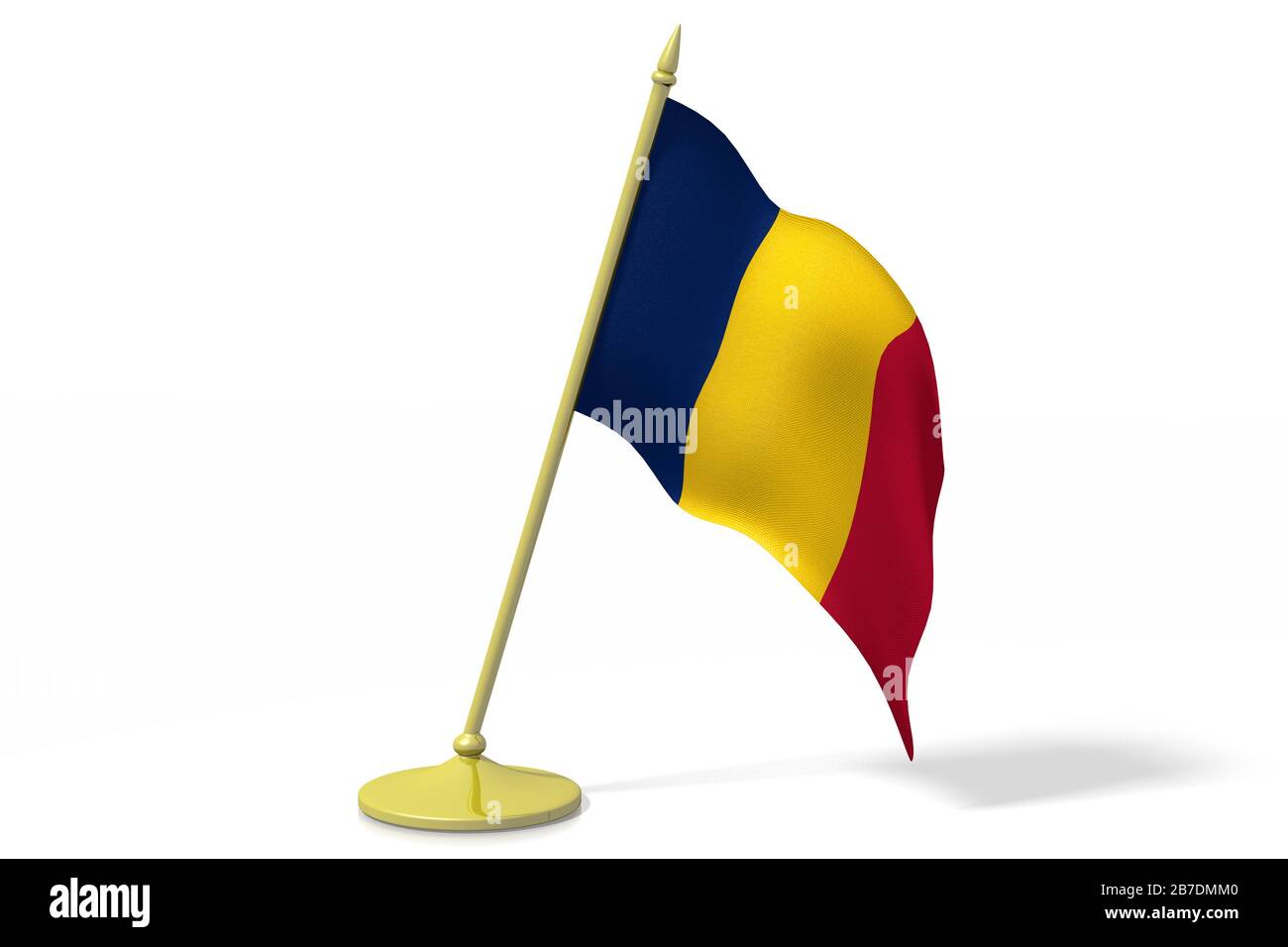 3D flag of Chad Stock Photo - Alamy