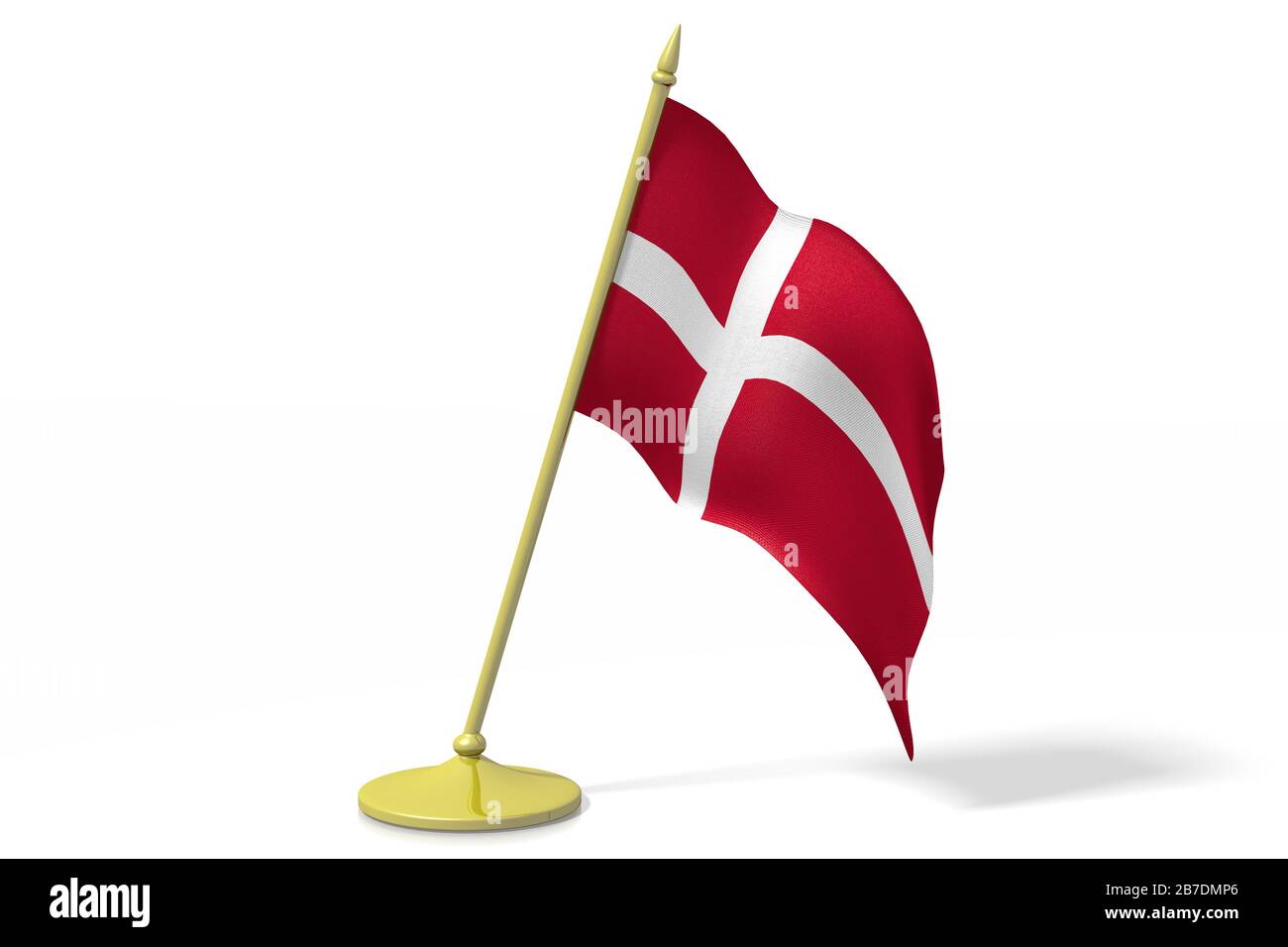 3D flag of Denmark Stock Photo - Alamy
