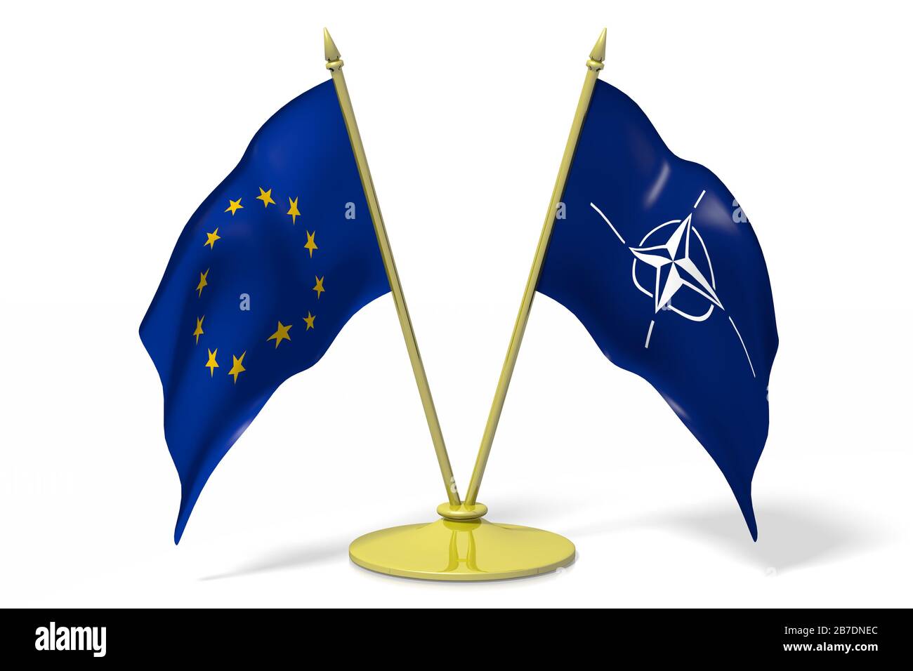 Flag of European Union and Nato Stock Photo - Alamy