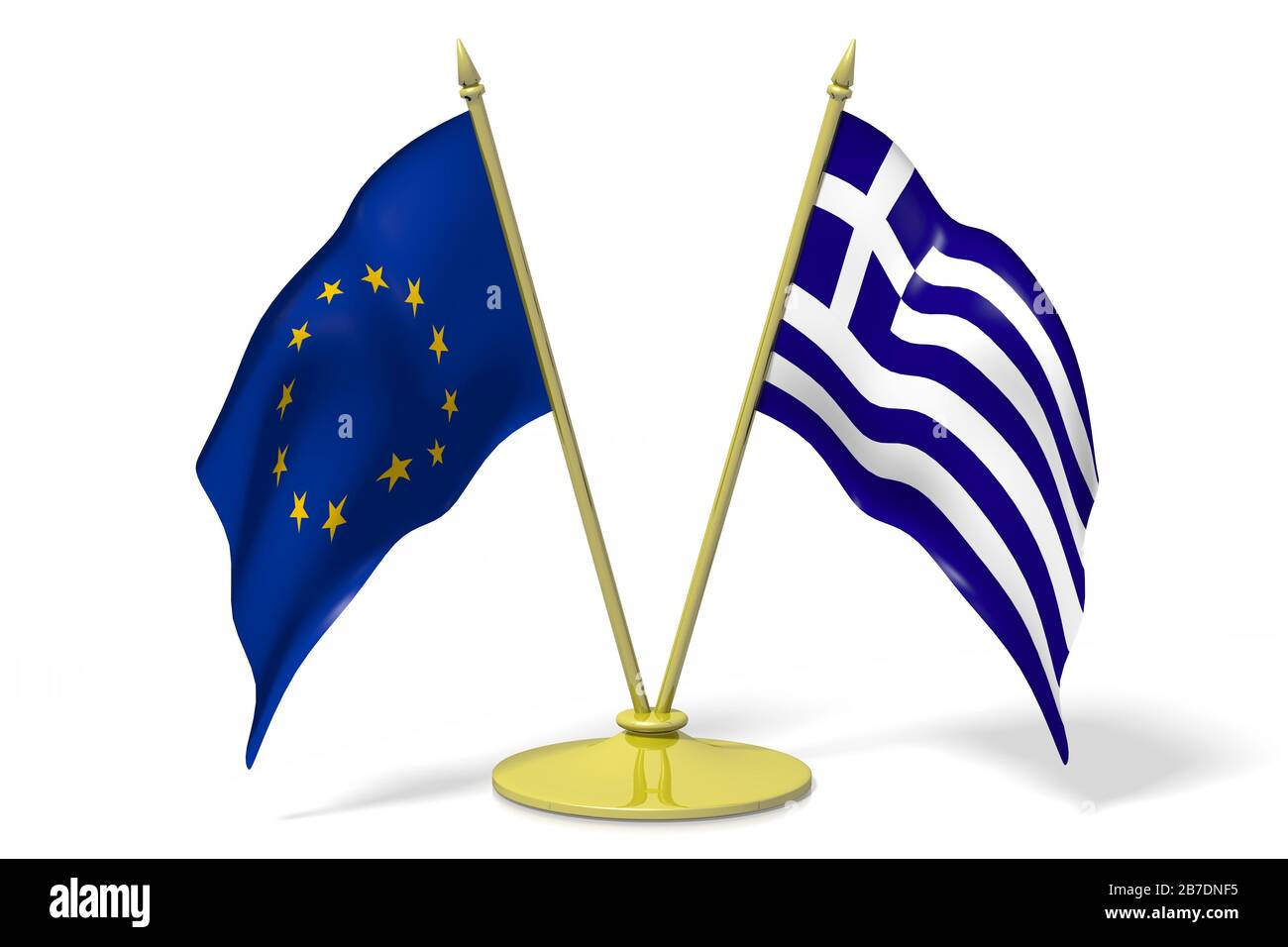 Flag of European Union and Greece Stock Photo - Alamy