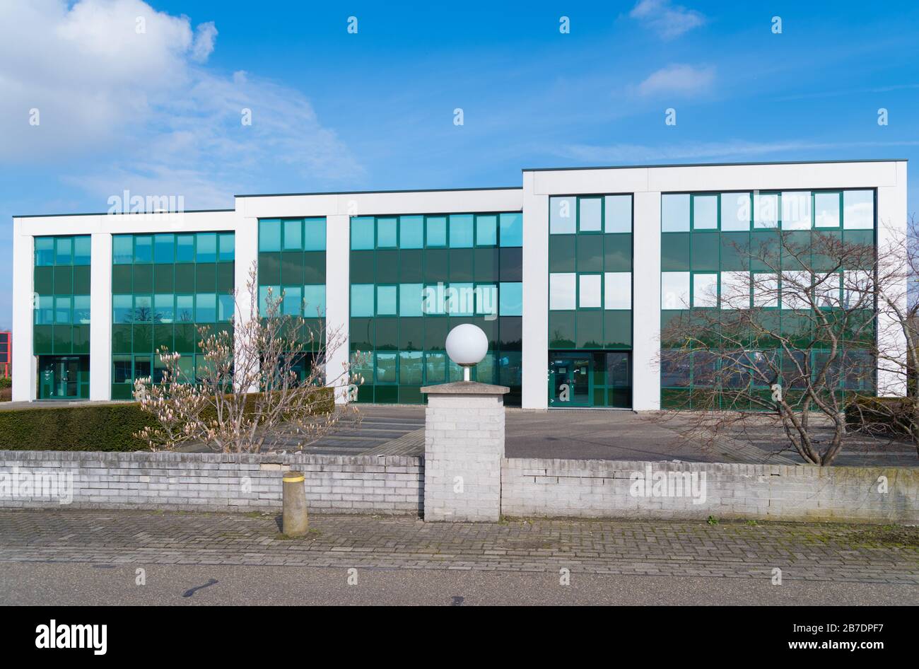 exterior of a modern green office building in the Netherlands Stock ...