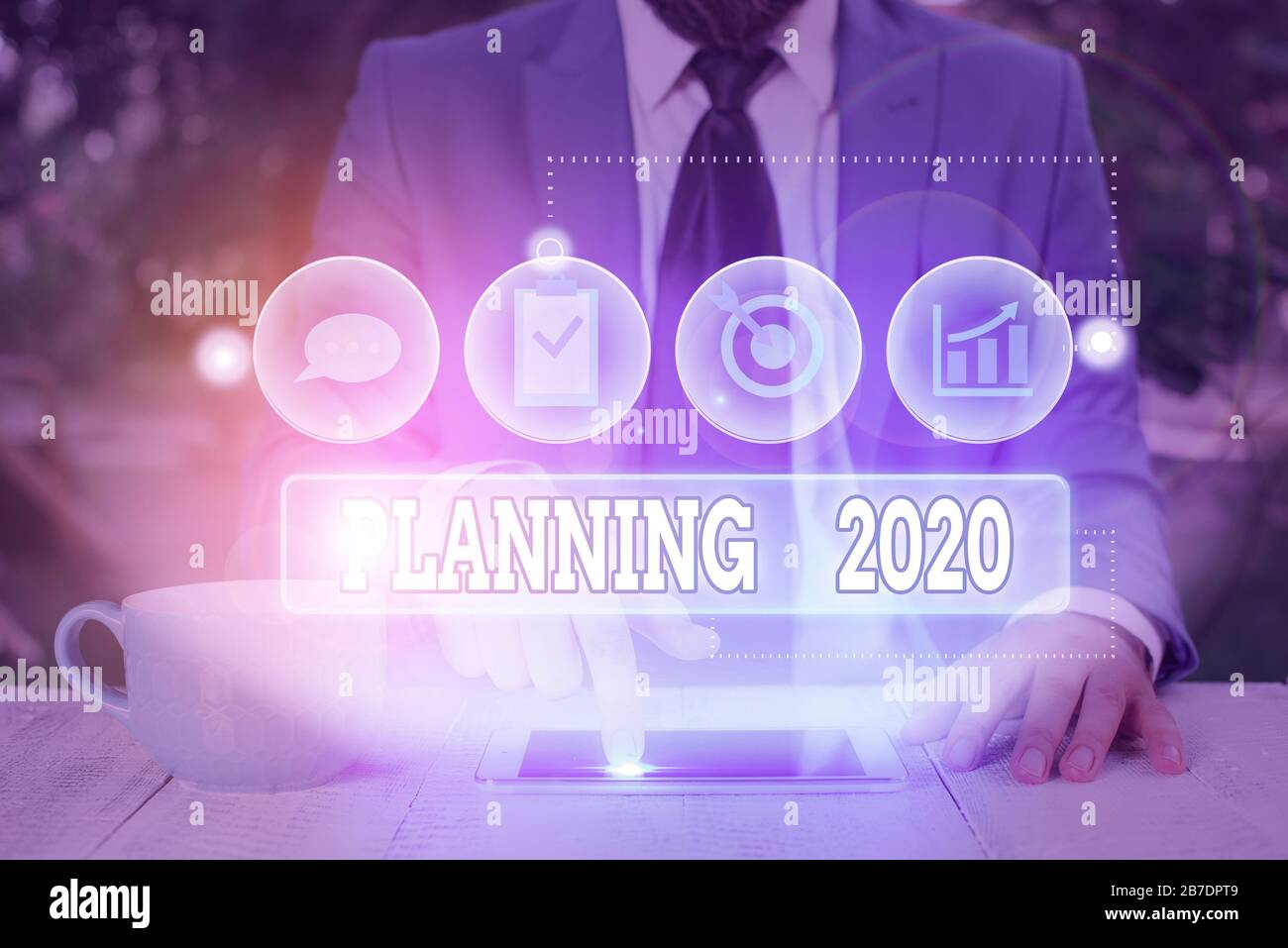 Conceptual hand writing showing Planning 2020. Concept meaning process ...