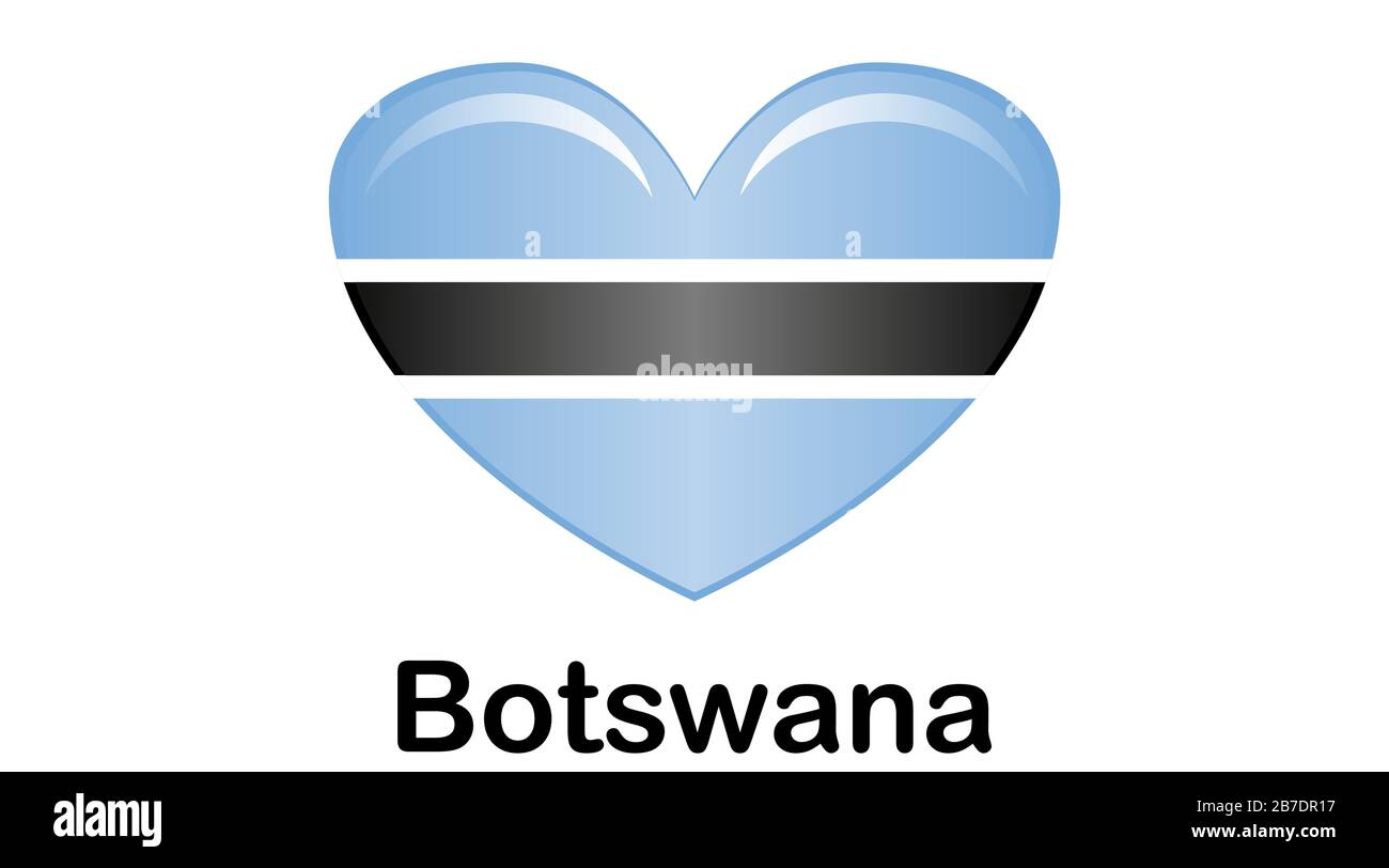 national flag of Botswana in the original colours and proportions Stock ...