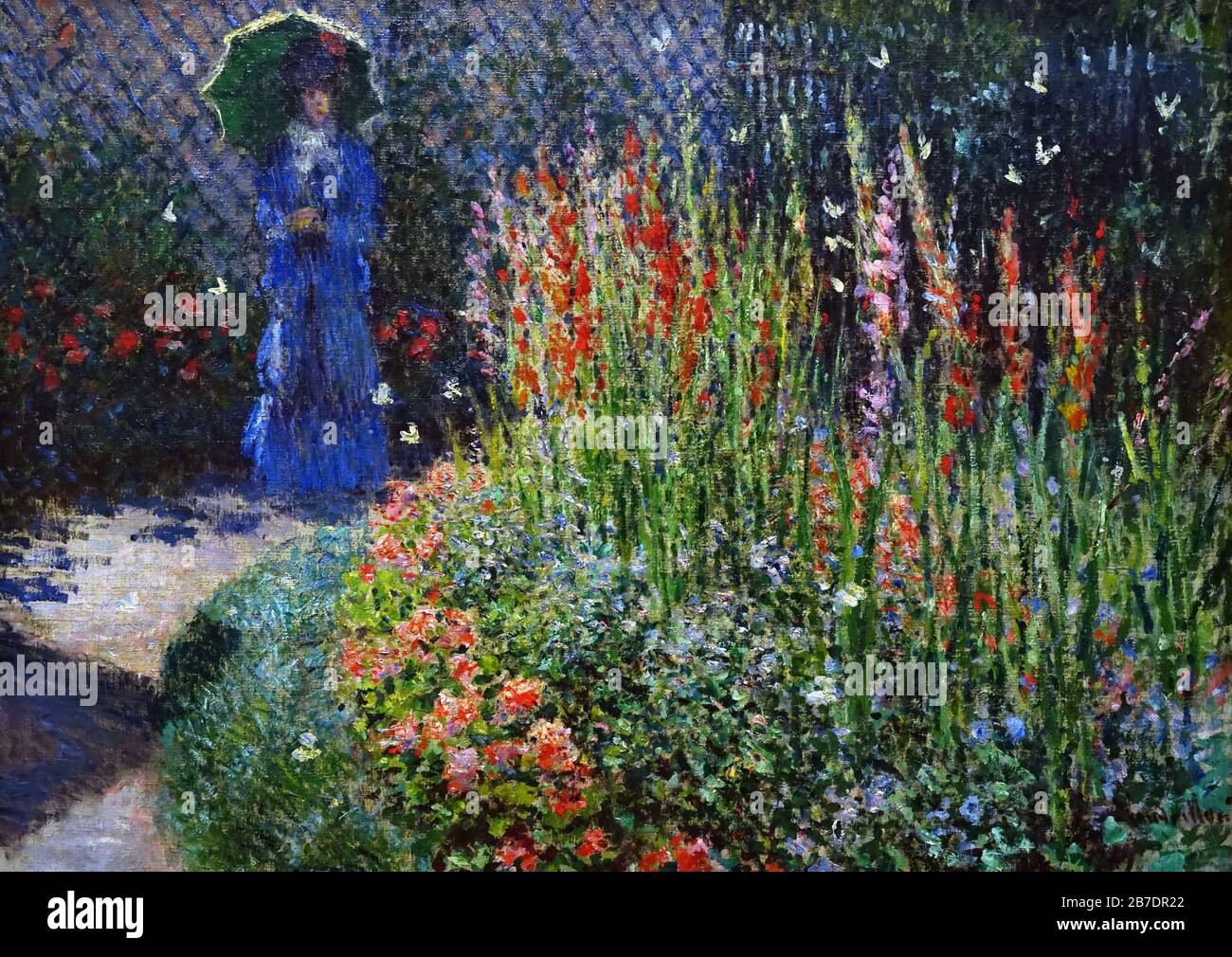 Rounded Flower Bed (1876) by Claude Monet.(1840-1926) Oscar-Claude ...