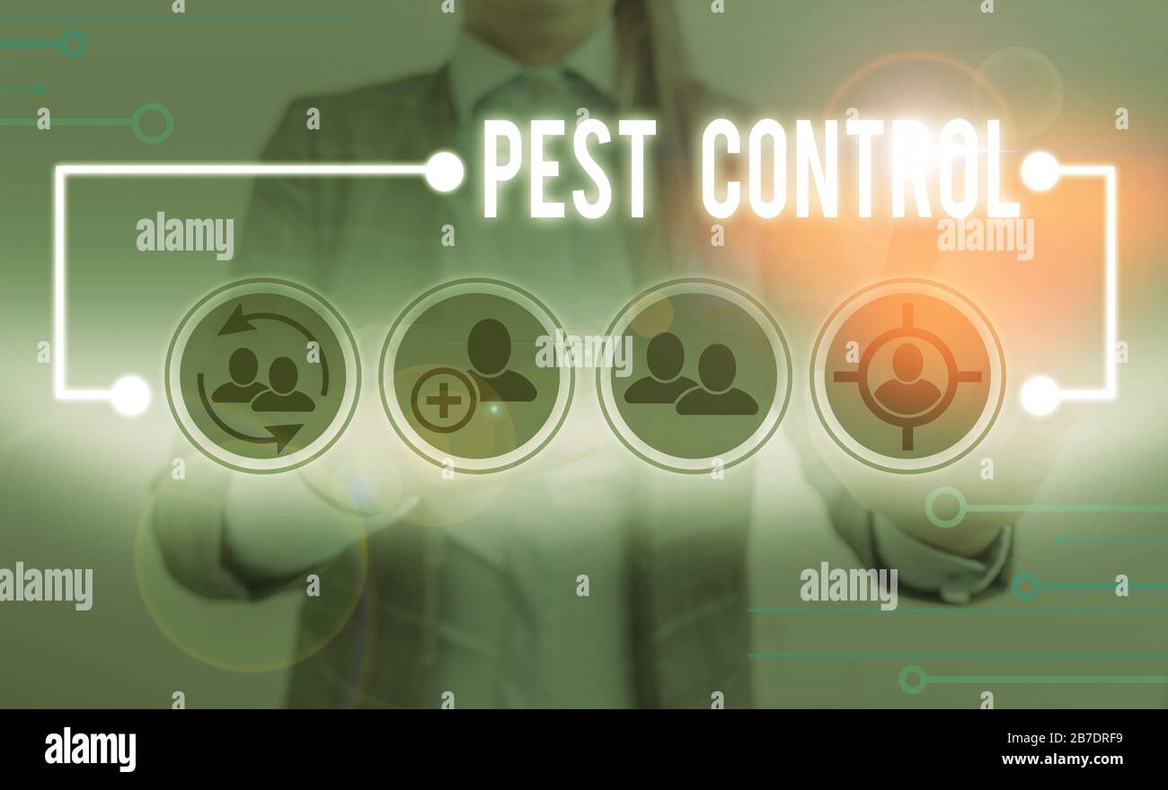 Word writing text Pest Control. Business photo showcasing management of ...