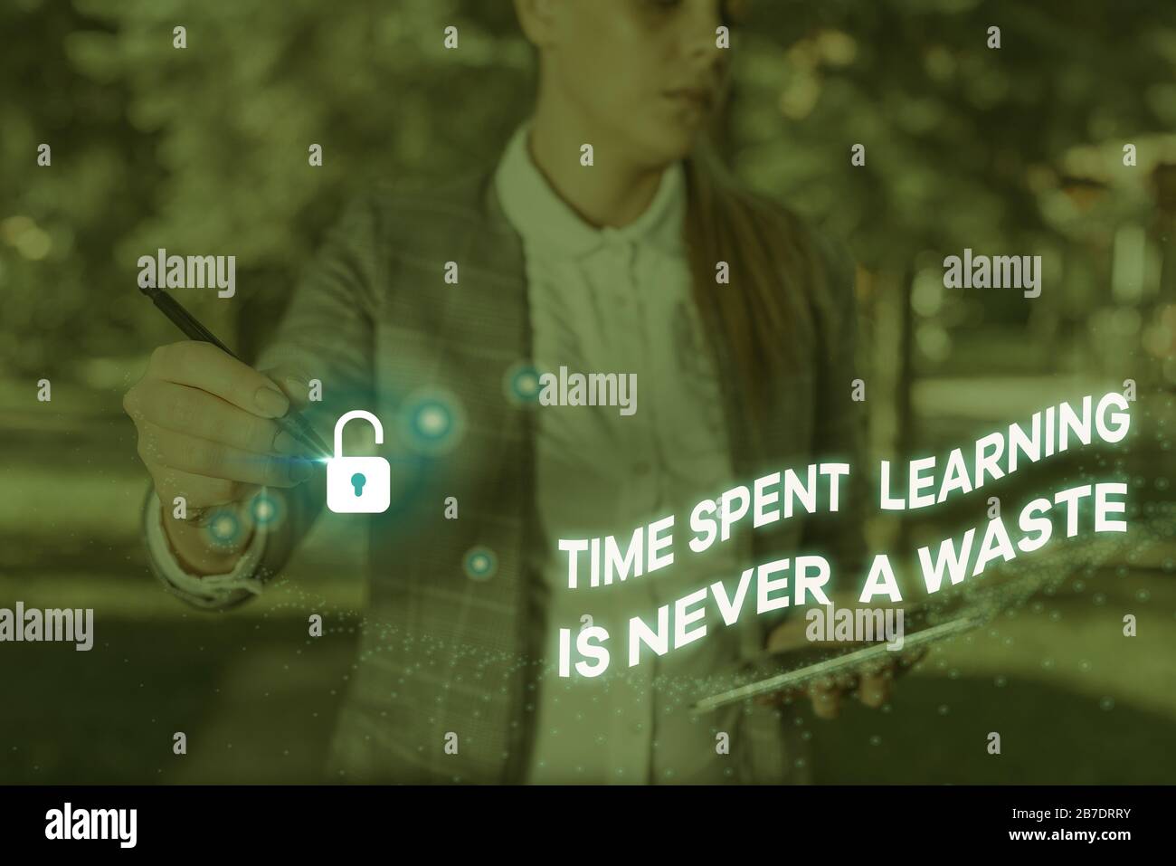 Writing note showing Time Spent Learning Is Never A Waste. Business ...