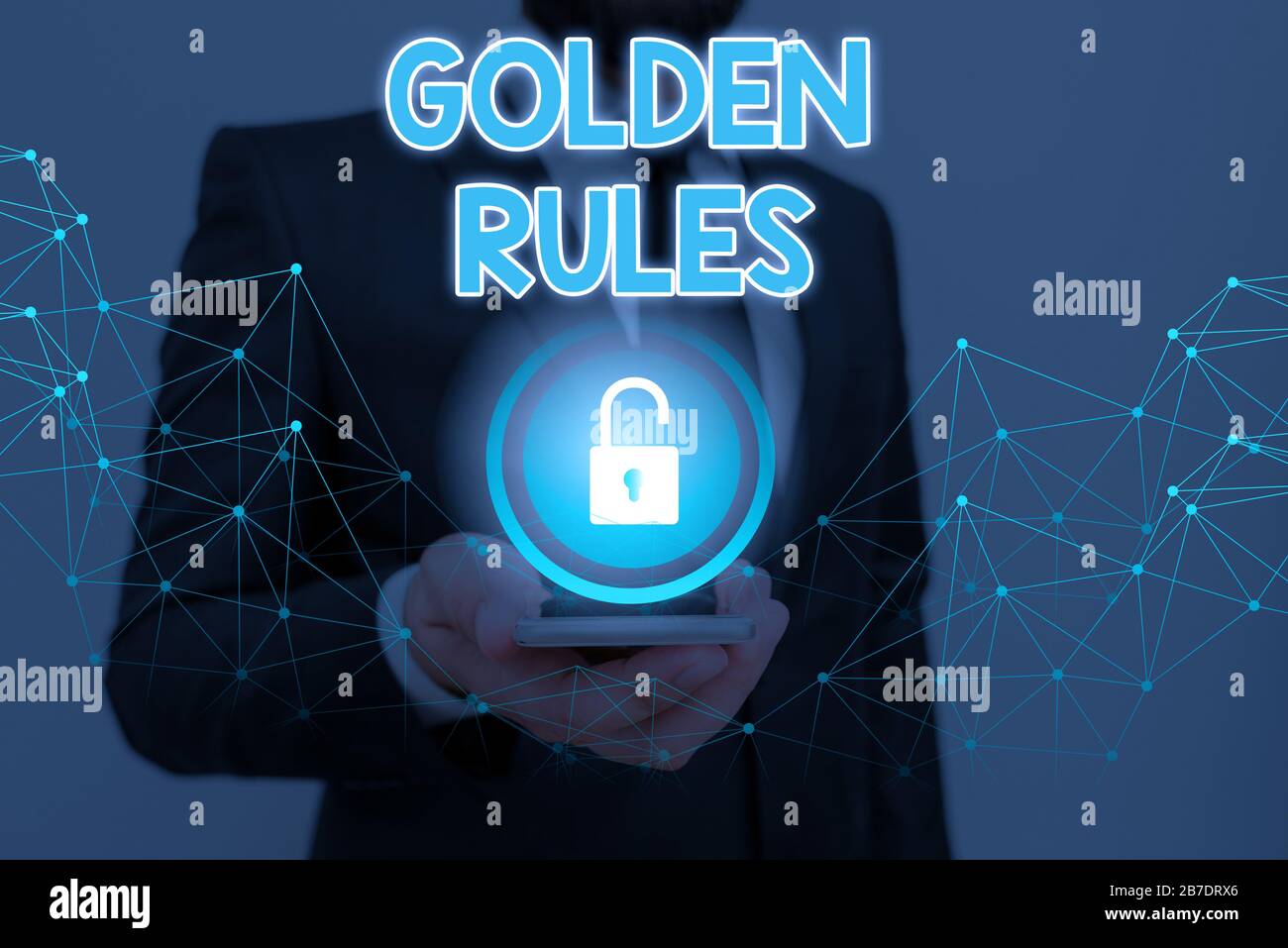 Word writing text Golden Rules. Business photo showcasing basic ...