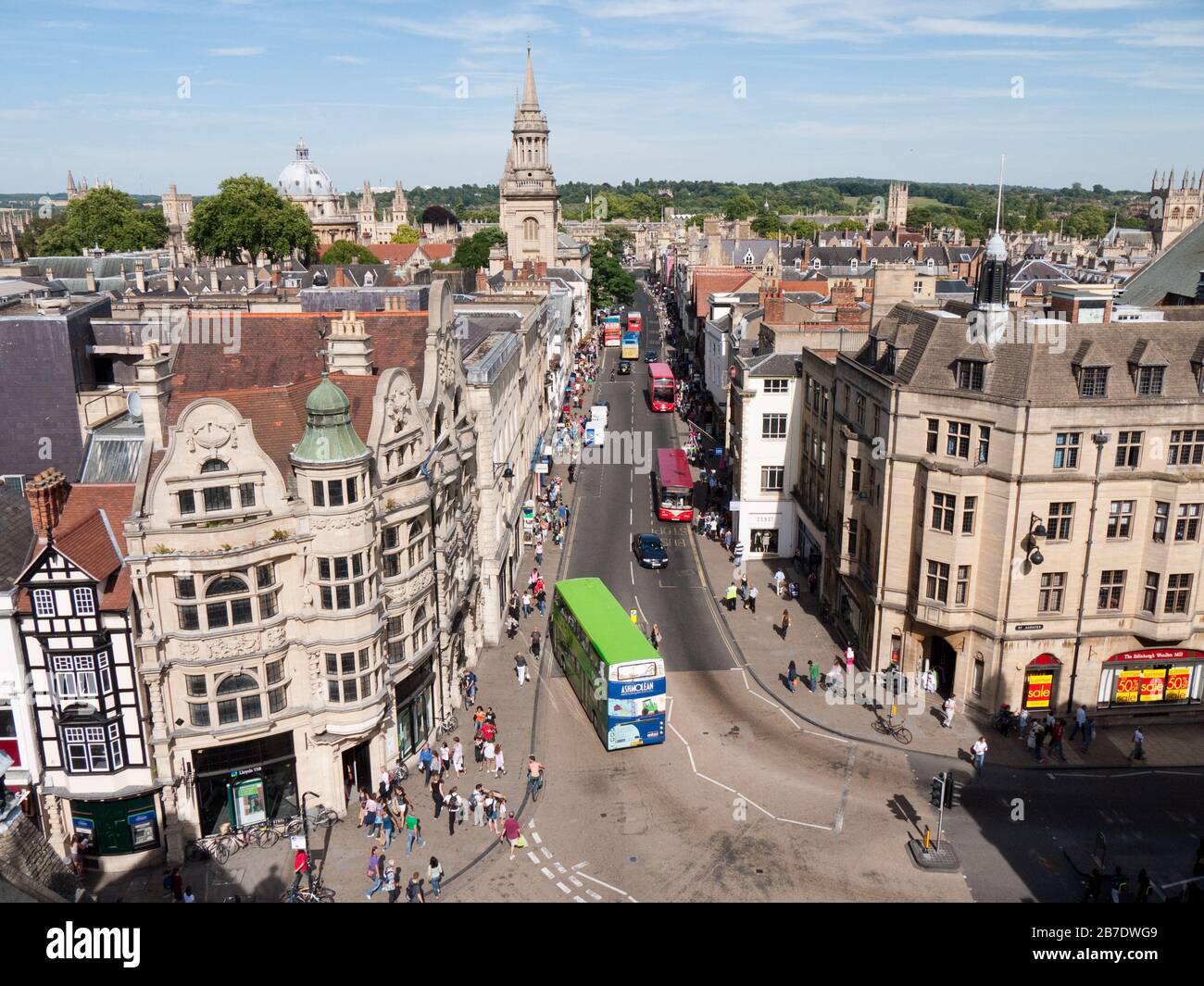 Aerial view of oxford city centre hi-res stock photography and images ...