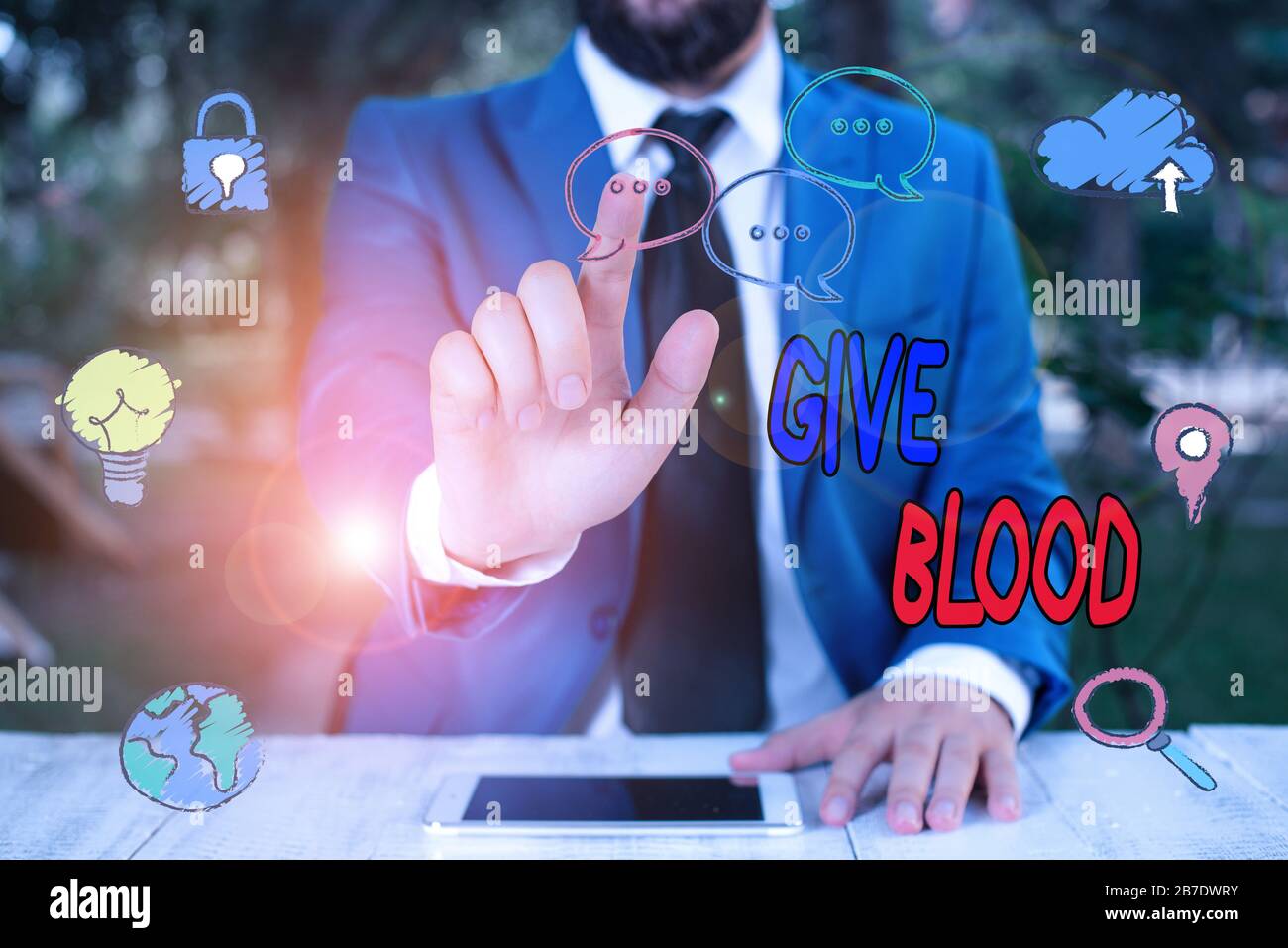 Handwriting text writing Give Blood. Conceptual photo demonstrating ...