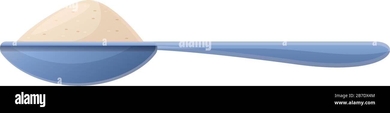 Sugar tea spoon icon. Cartoon of sugar tea spoon vector icon for web ...