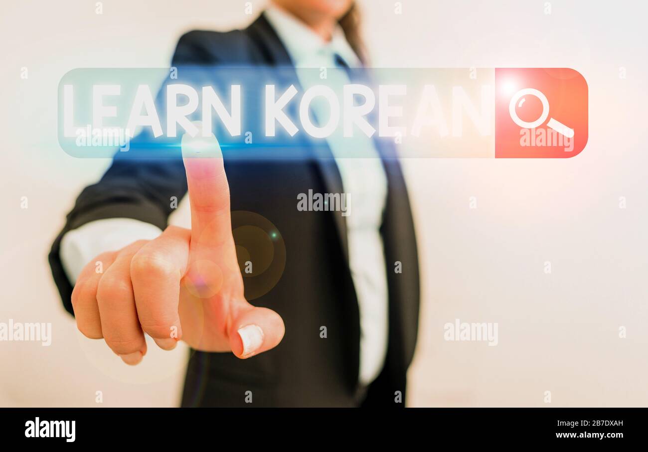 Handwriting text Learn Korean. Conceptual photo get knowledge or skill ...