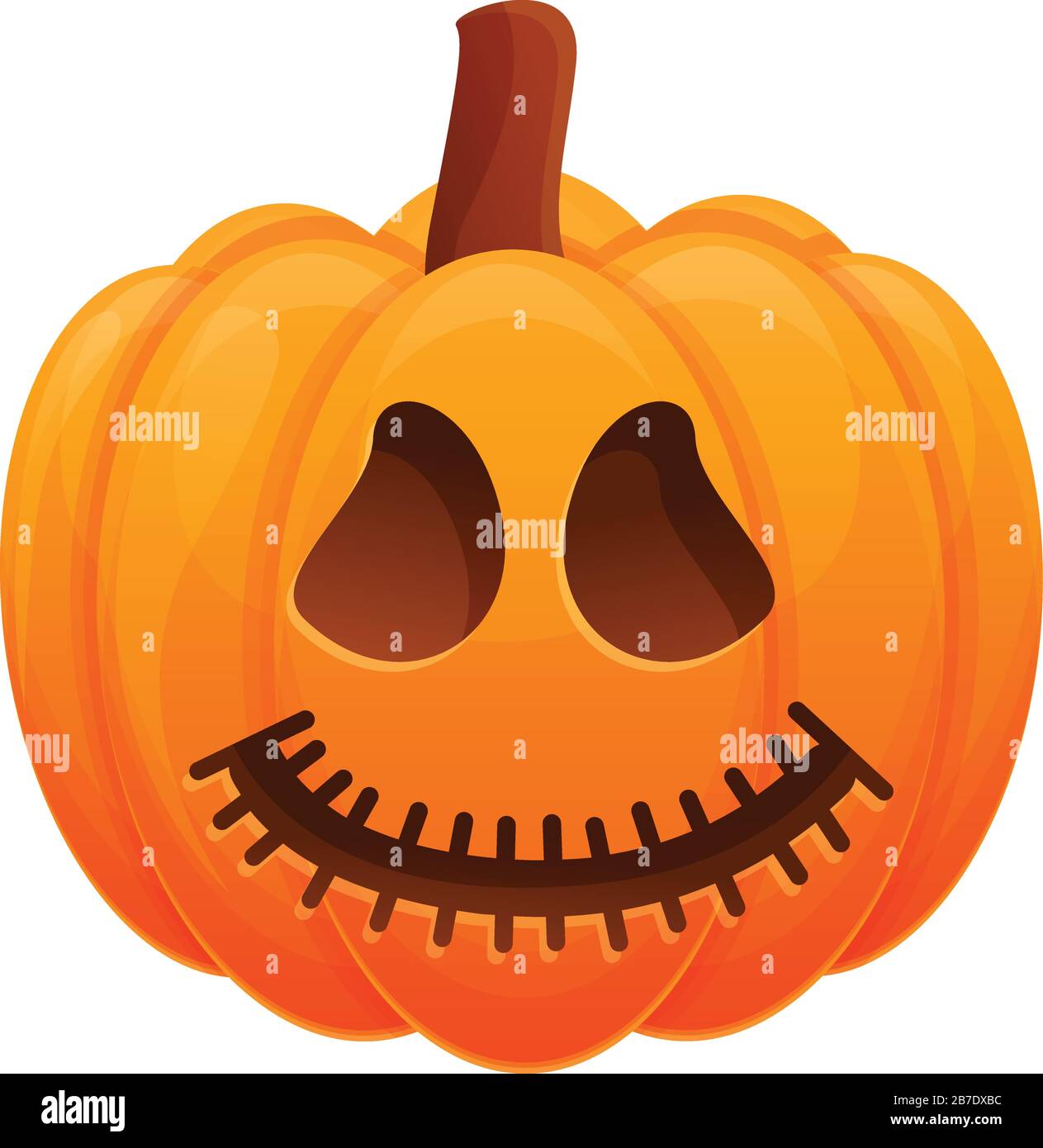 Cute smiling pumpkin icon. Cartoon of cute smiling pumpkin vector icon ...