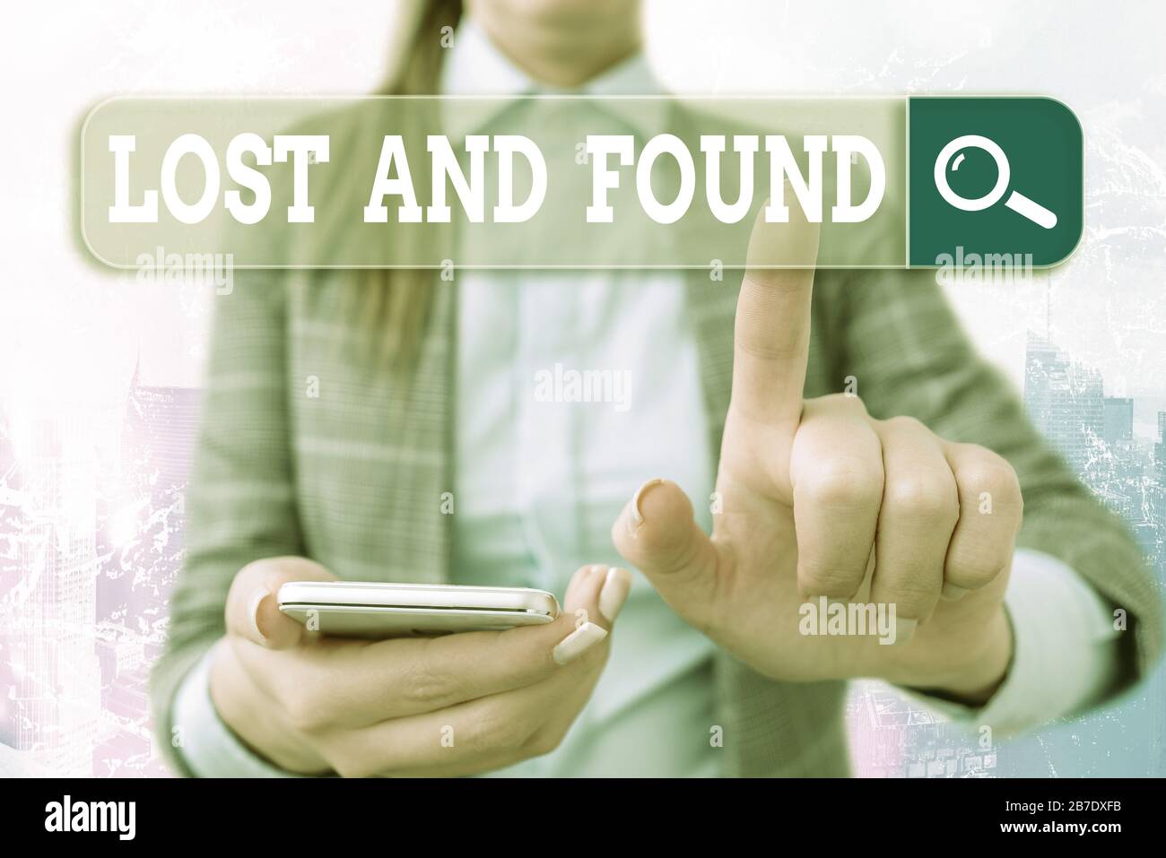 Handwriting text writing Lost And Found. Conceptual photo a place where ...