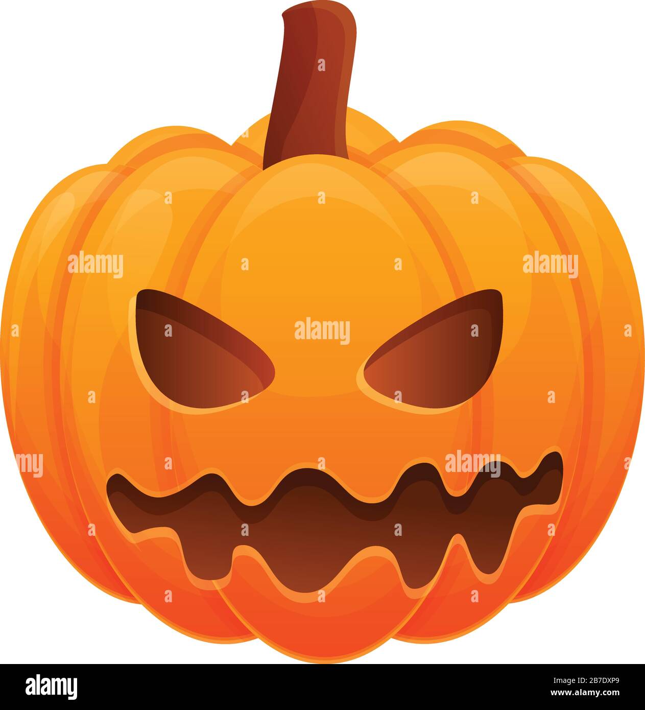 Cute teeth pumpkin icon. Cartoon of cute teeth pumpkin vector icon for ...