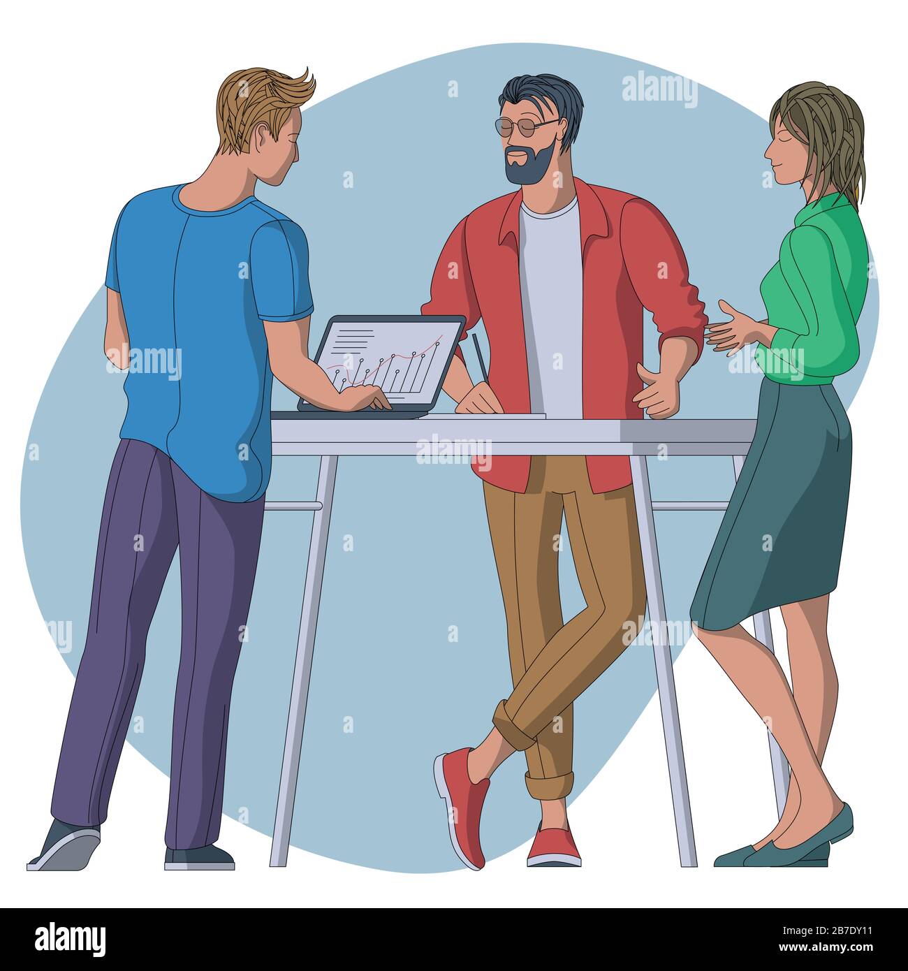 Multicultural group table Stock Vector Images - Alamy