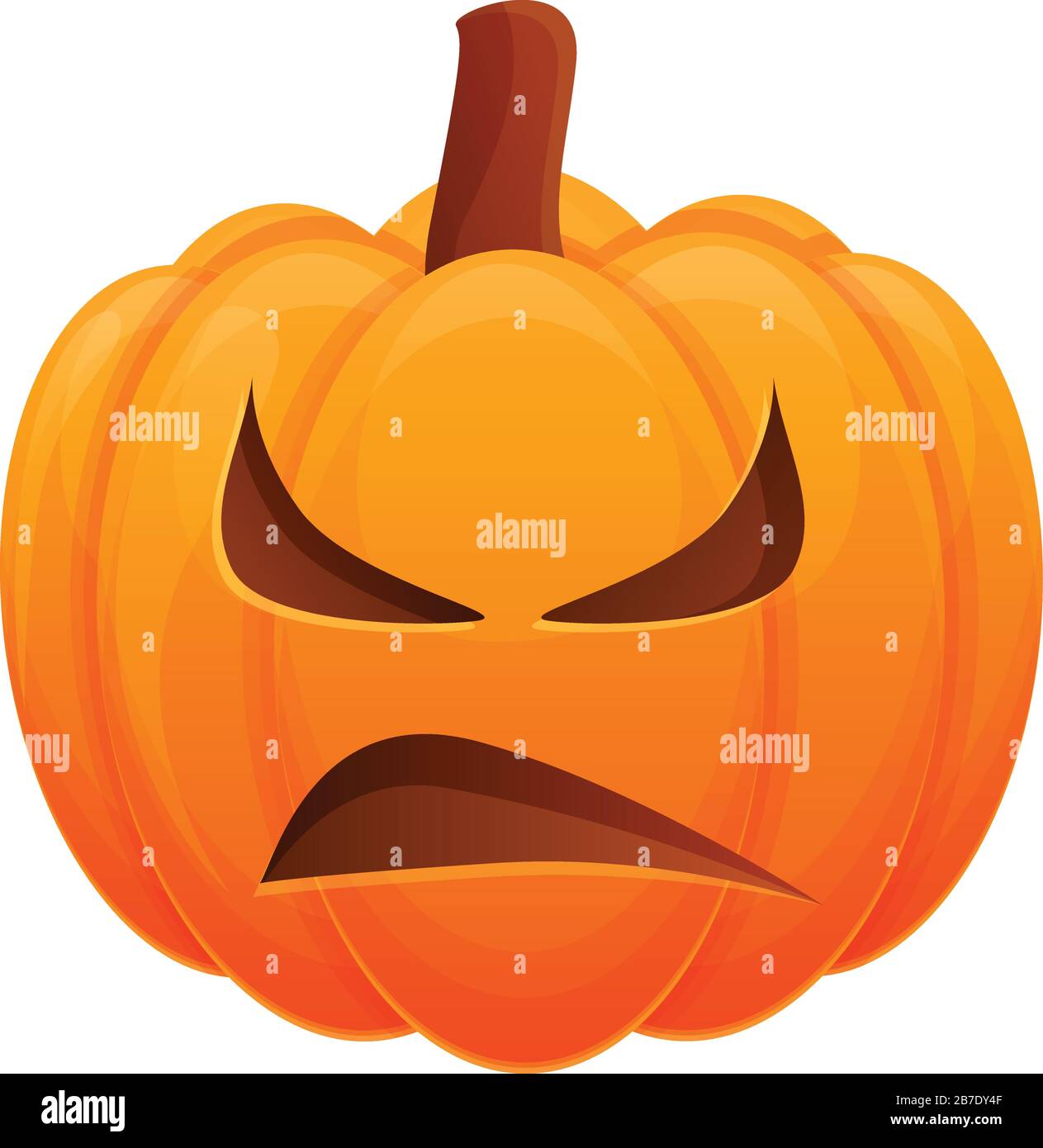 Sad horror pumpkin icon. Cartoon of sad horror pumpkin vector icon for ...