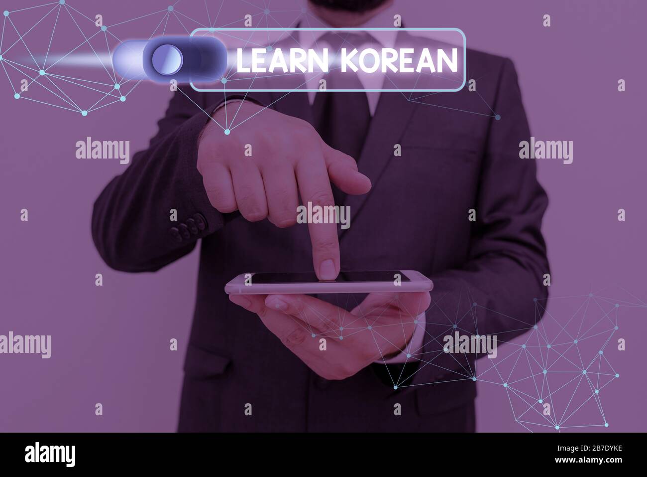 Writing note showing Learn Korean. Business concept for get knowledge ...