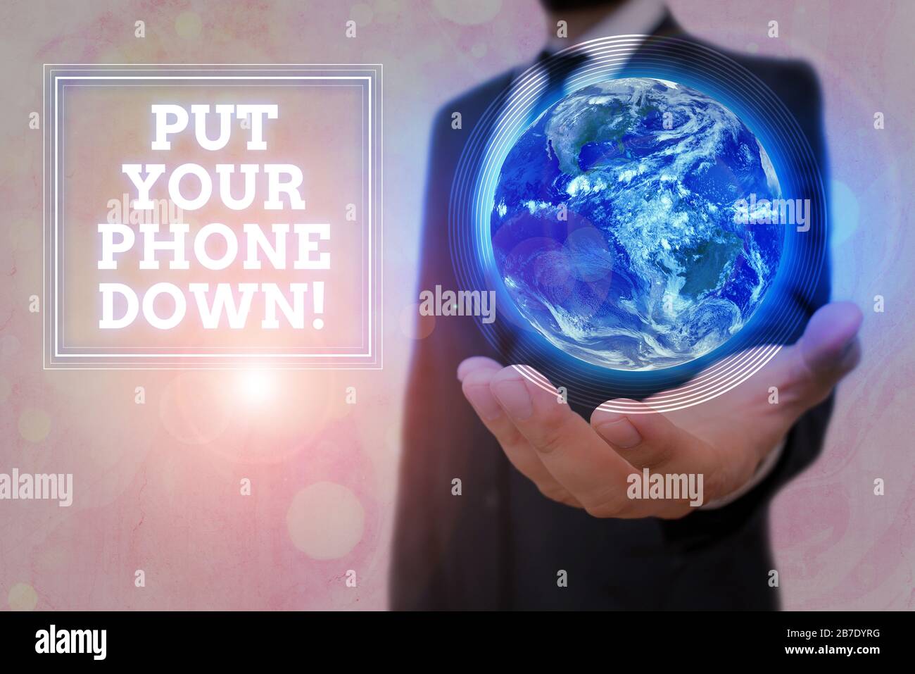 Conceptual hand writing showing Put Your Phone Down. Concept meaning ...