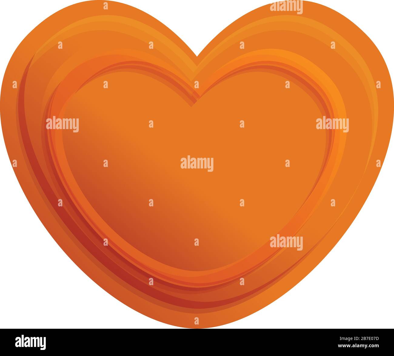 Heart shape cookie icon. Cartoon of heart shape cookie vector icon for ...
