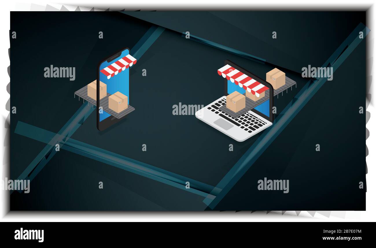 Online advertisement vector vectors hi-res stock photography and images ...