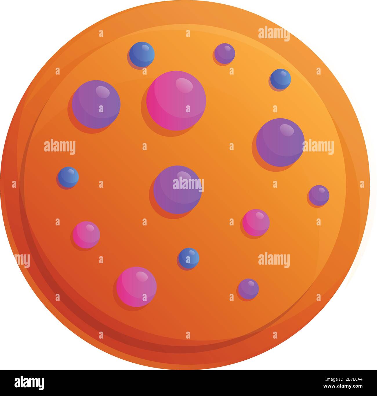 Colorful sweet biscuit icon. Cartoon of colorful sweet biscuit vector ...