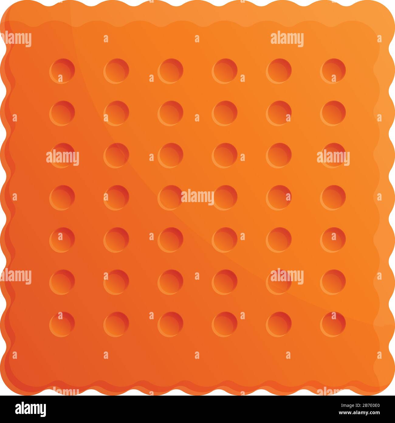 Square cracker icon. Cartoon of square cracker vector icon for web ...