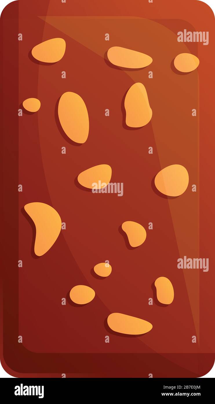 Chocolate nut biscuit icon. Cartoon of chocolate nut biscuit vector ...