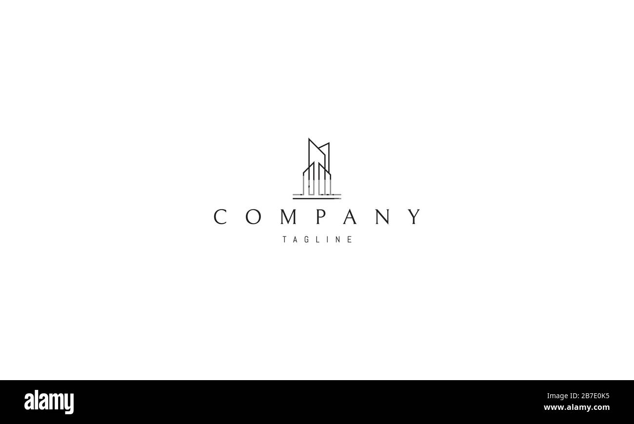 Vector logo on which an abstract image of skyscrapers Stock Vector ...