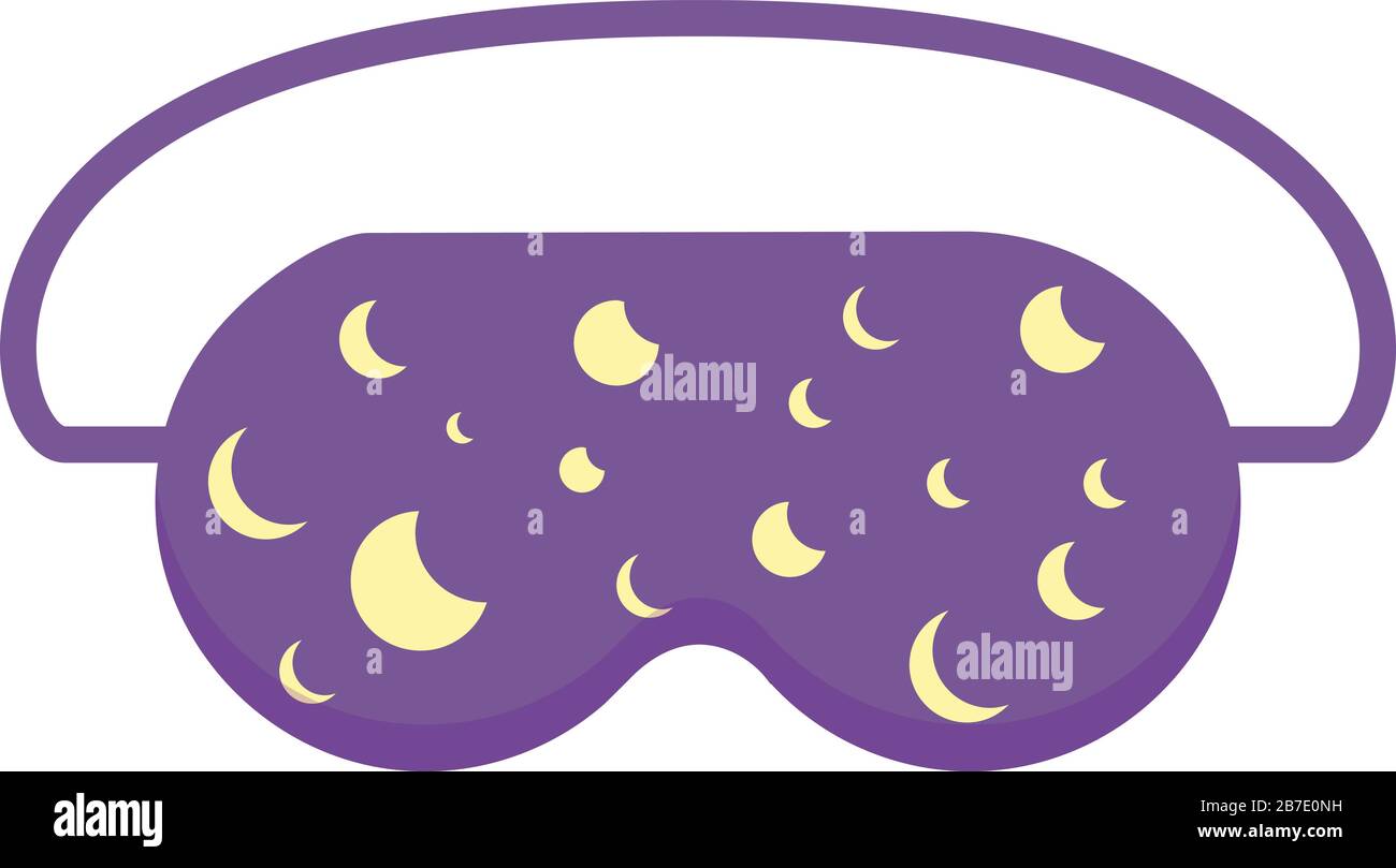 Moon print sleeping mask icon. Cartoon of moon print sleeping mask ...