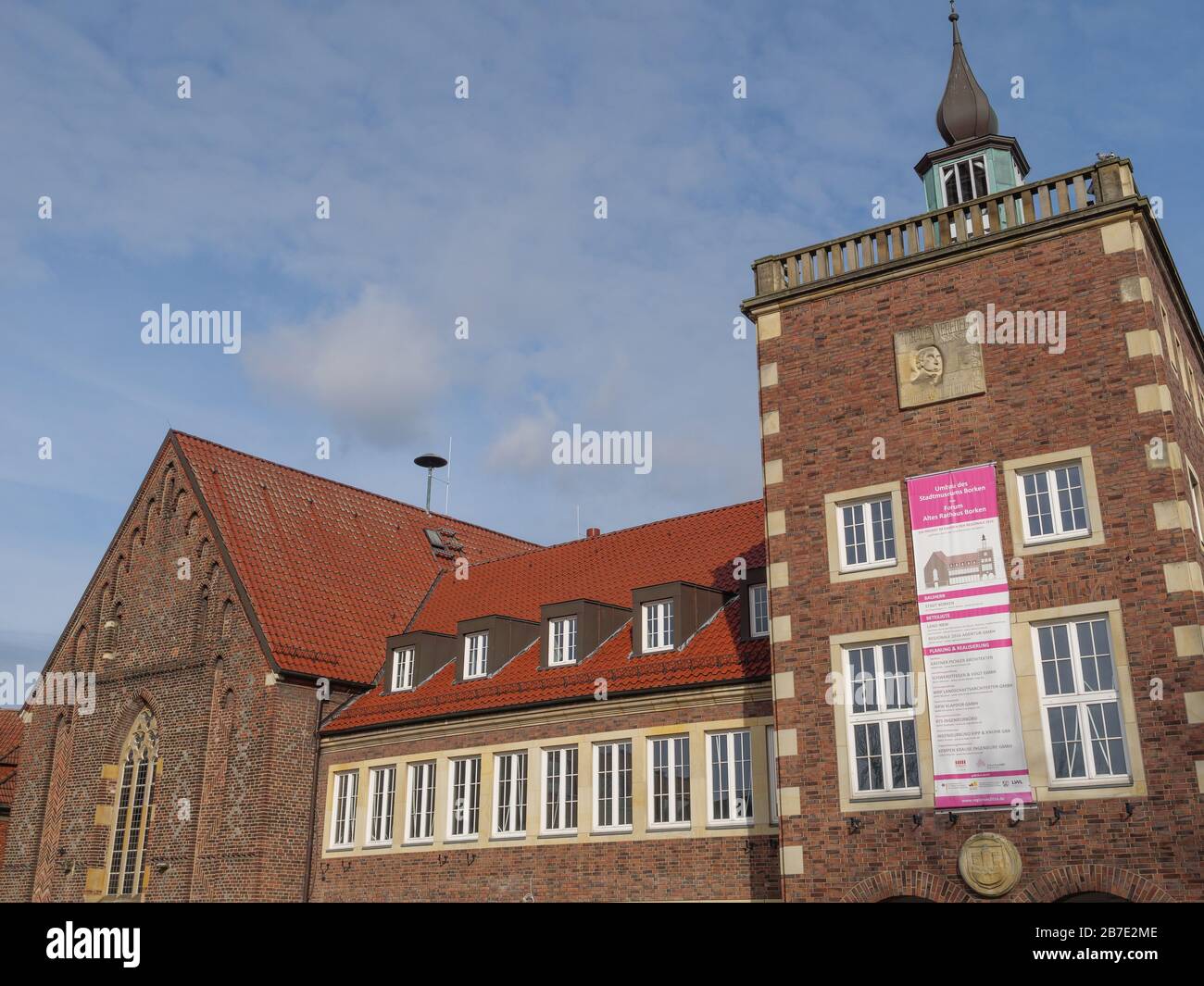 town hall and church Stock Photo - Alamy