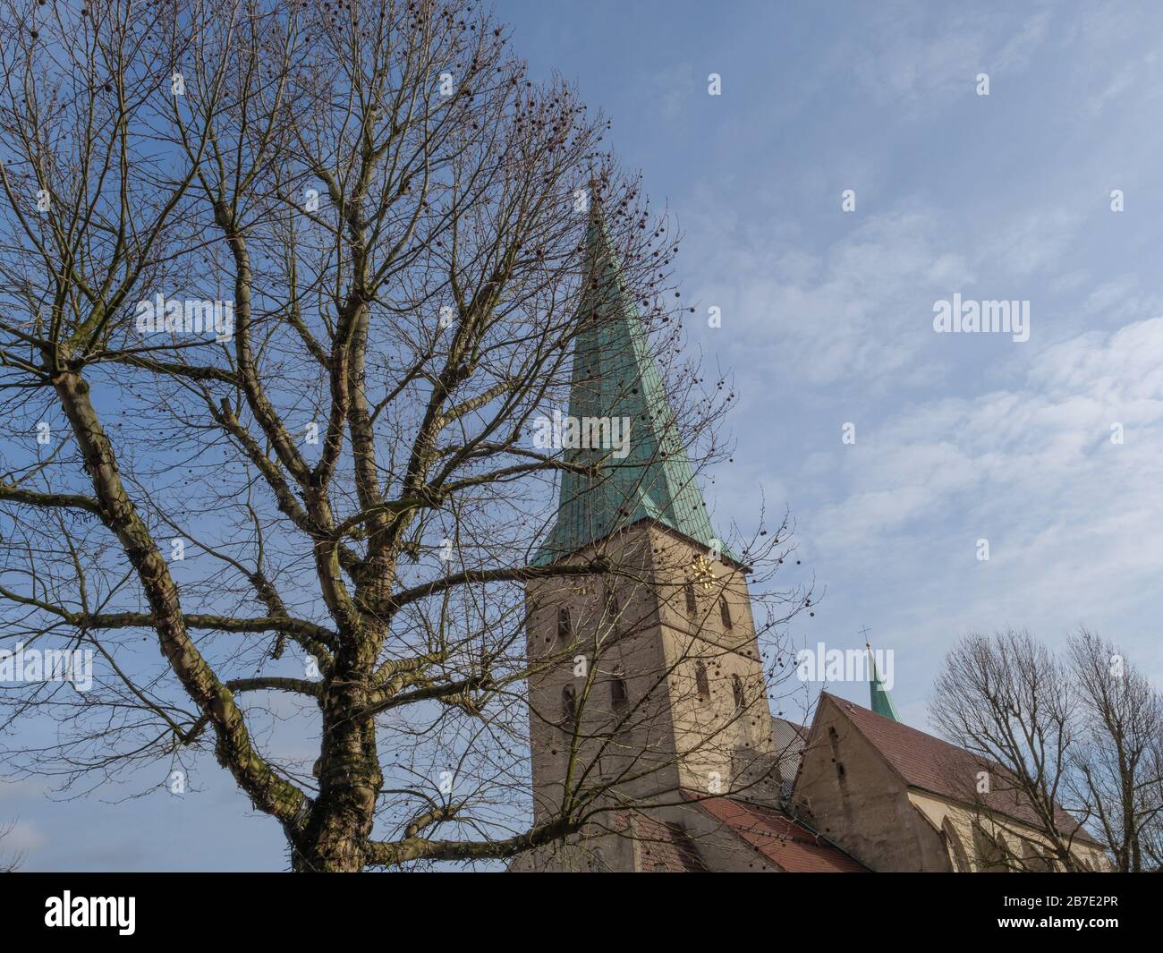 town hall and church Stock Photo - Alamy