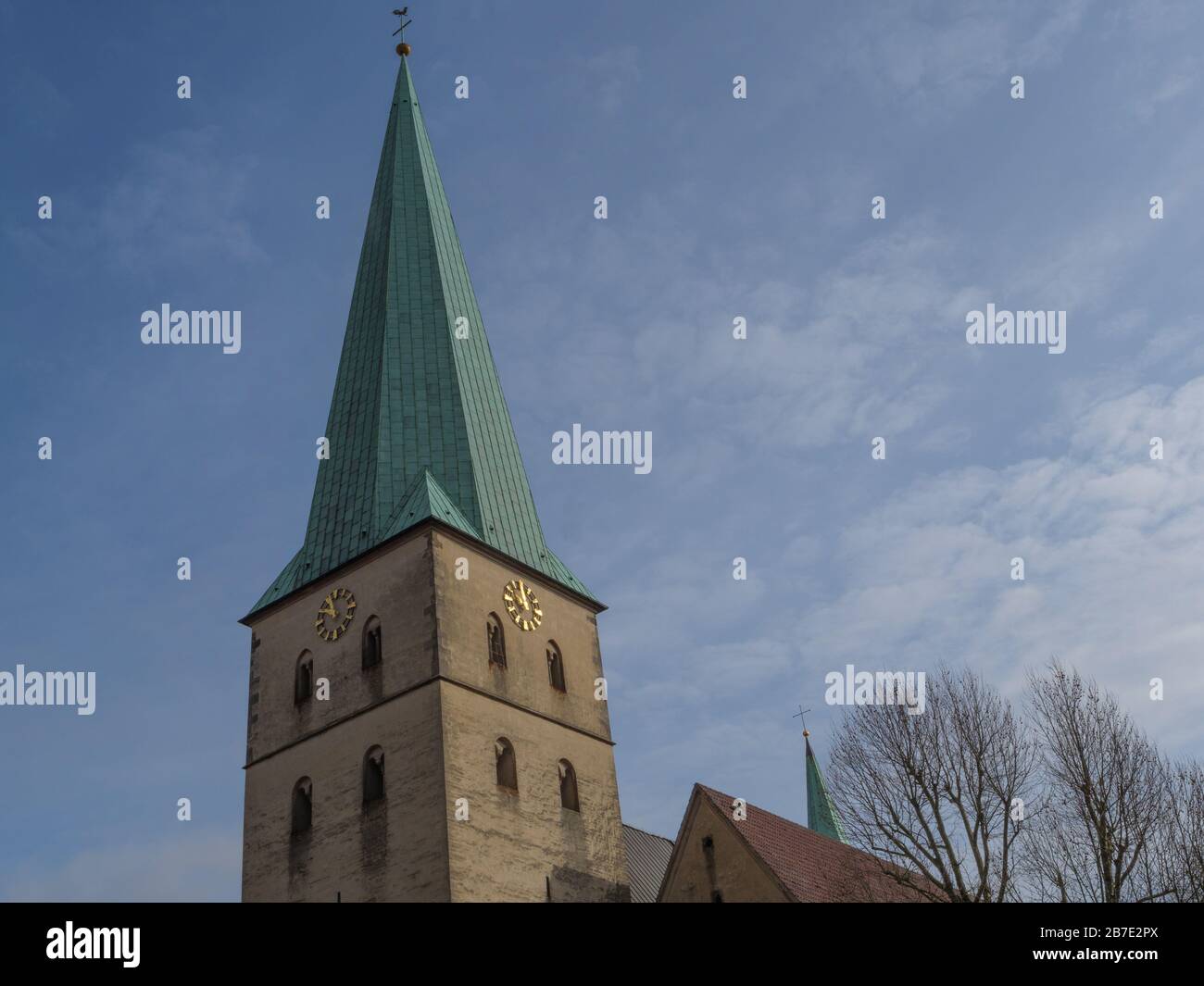 town hall and church Stock Photo - Alamy