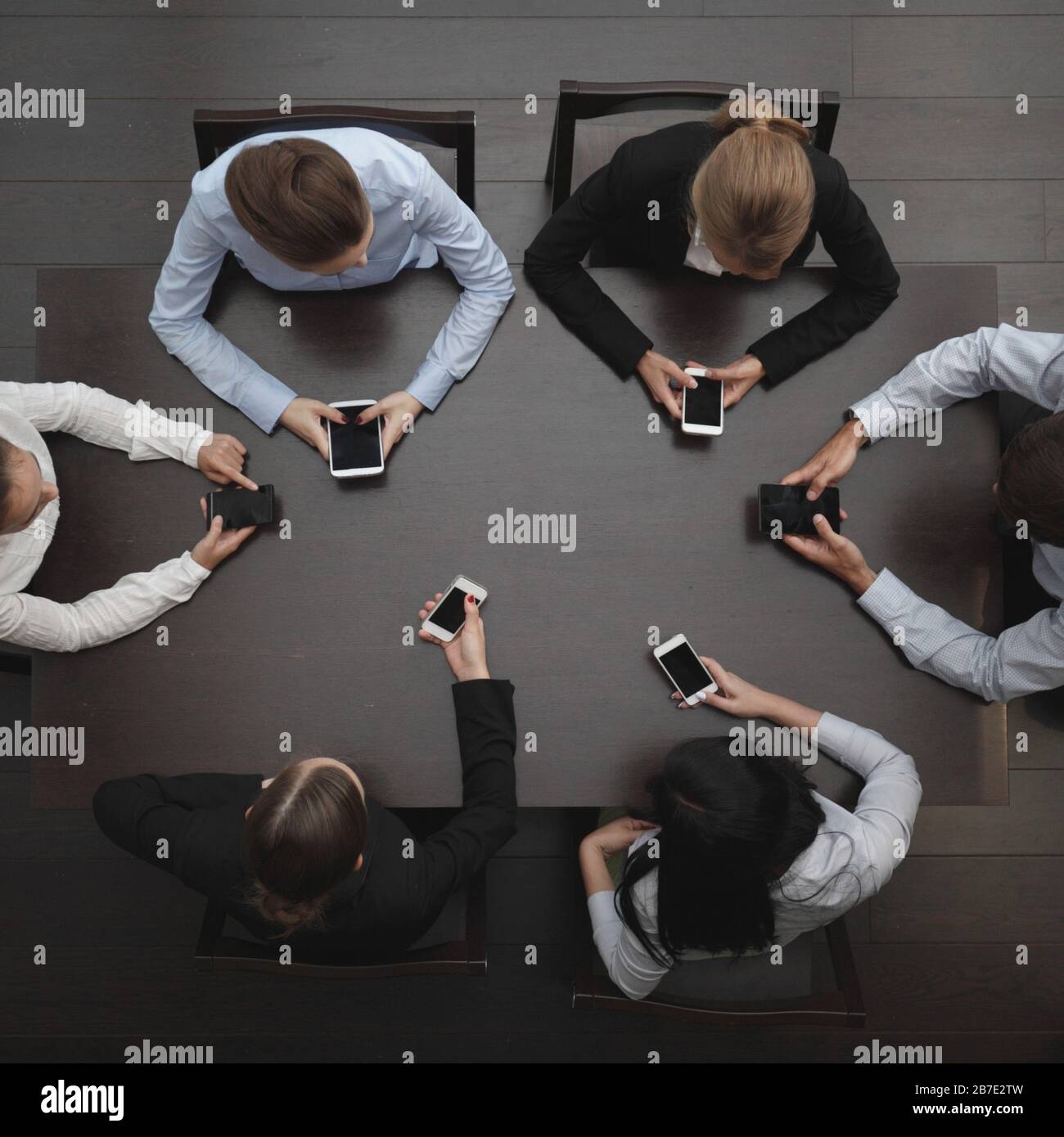 Person sitting table top view hi-res stock photography and images - Alamy