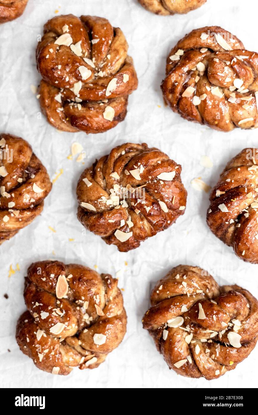 Almond Flake Rolls Stock Photo - Alamy