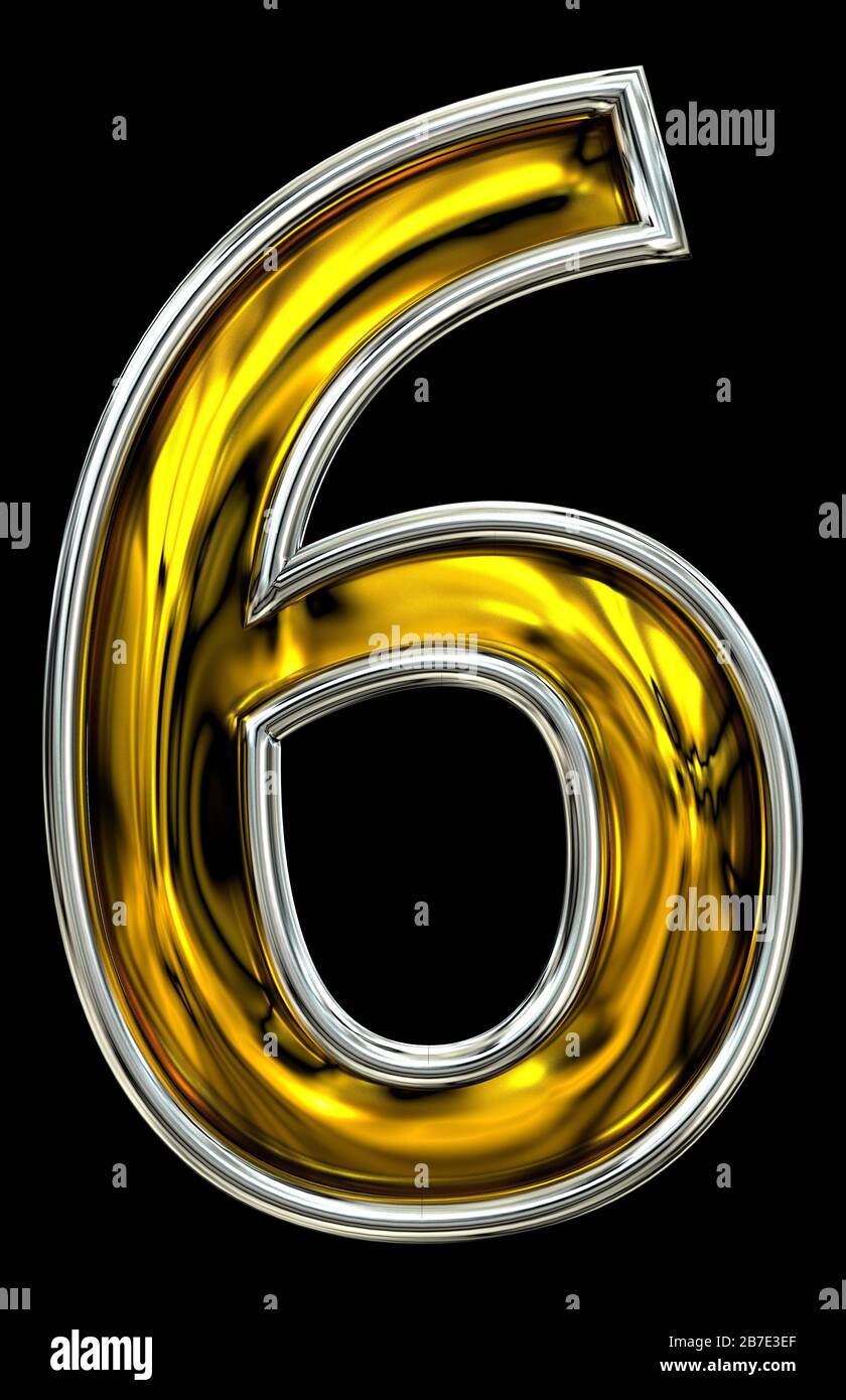 3D rendering, number six 6. Breezy Door number style font. Fresh high ...