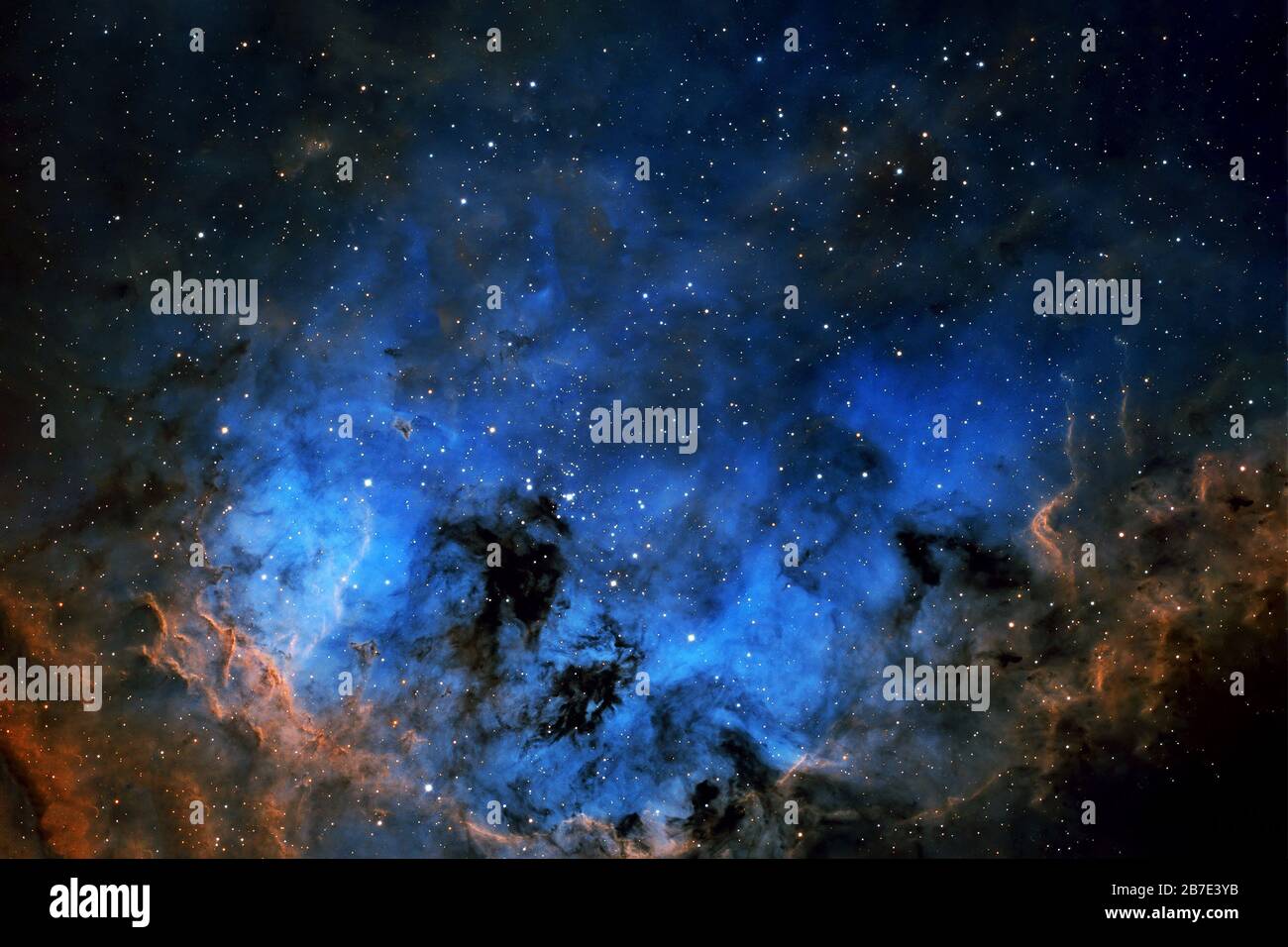 A beautiful blue galaxy in deep space. Elements of this image furnished ...